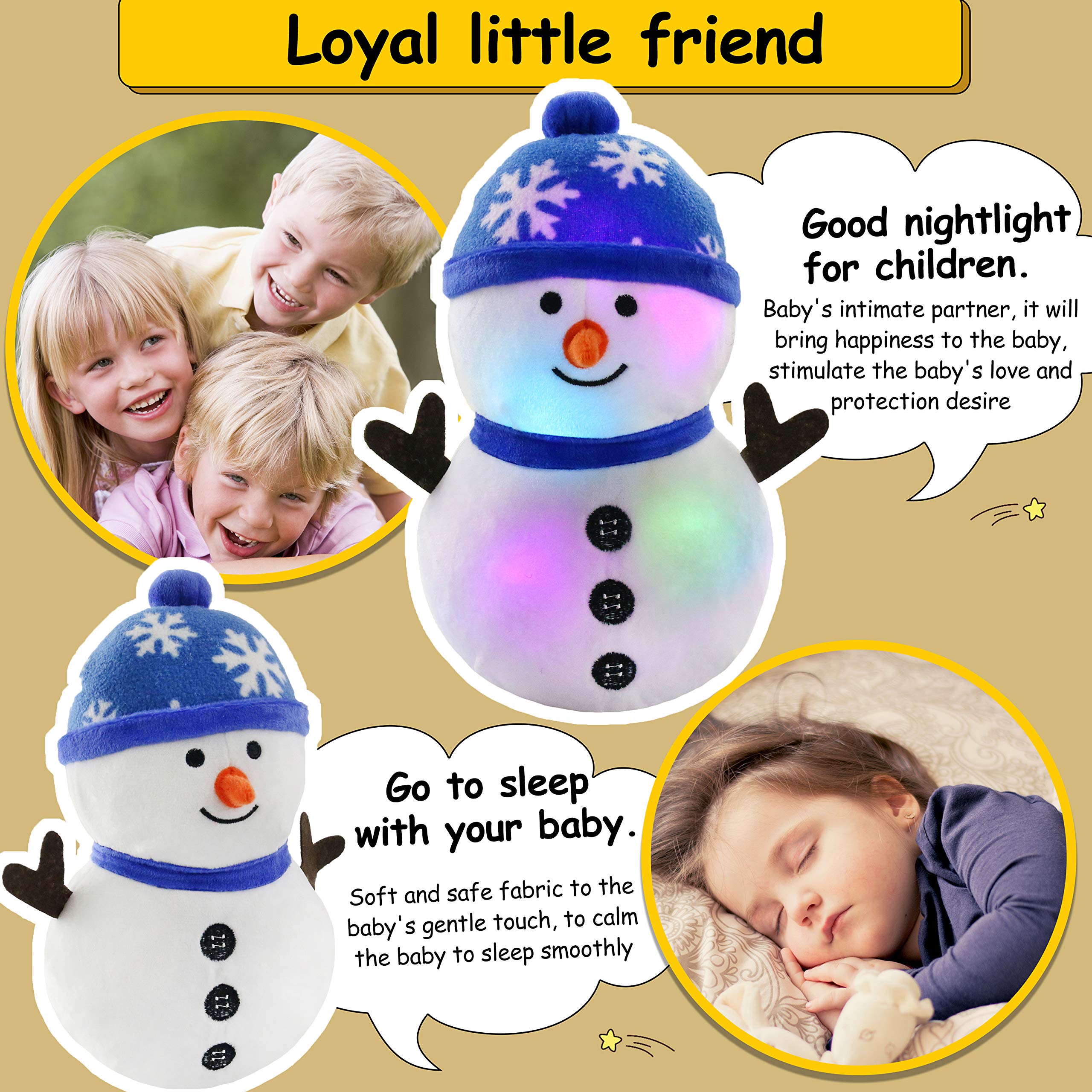 Snapklik.com : BSTAOFY LED Musical Snowman Christmas Stuffed Animal ...