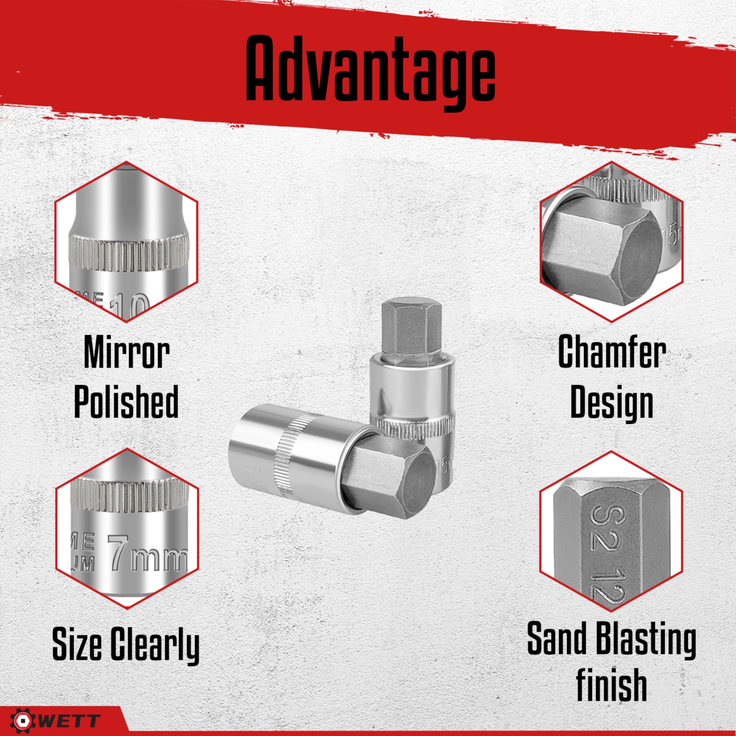 Snapklik.com : 32pcs Master Hex Bit Socket Set, Allen Socket Set, 1/4 ...