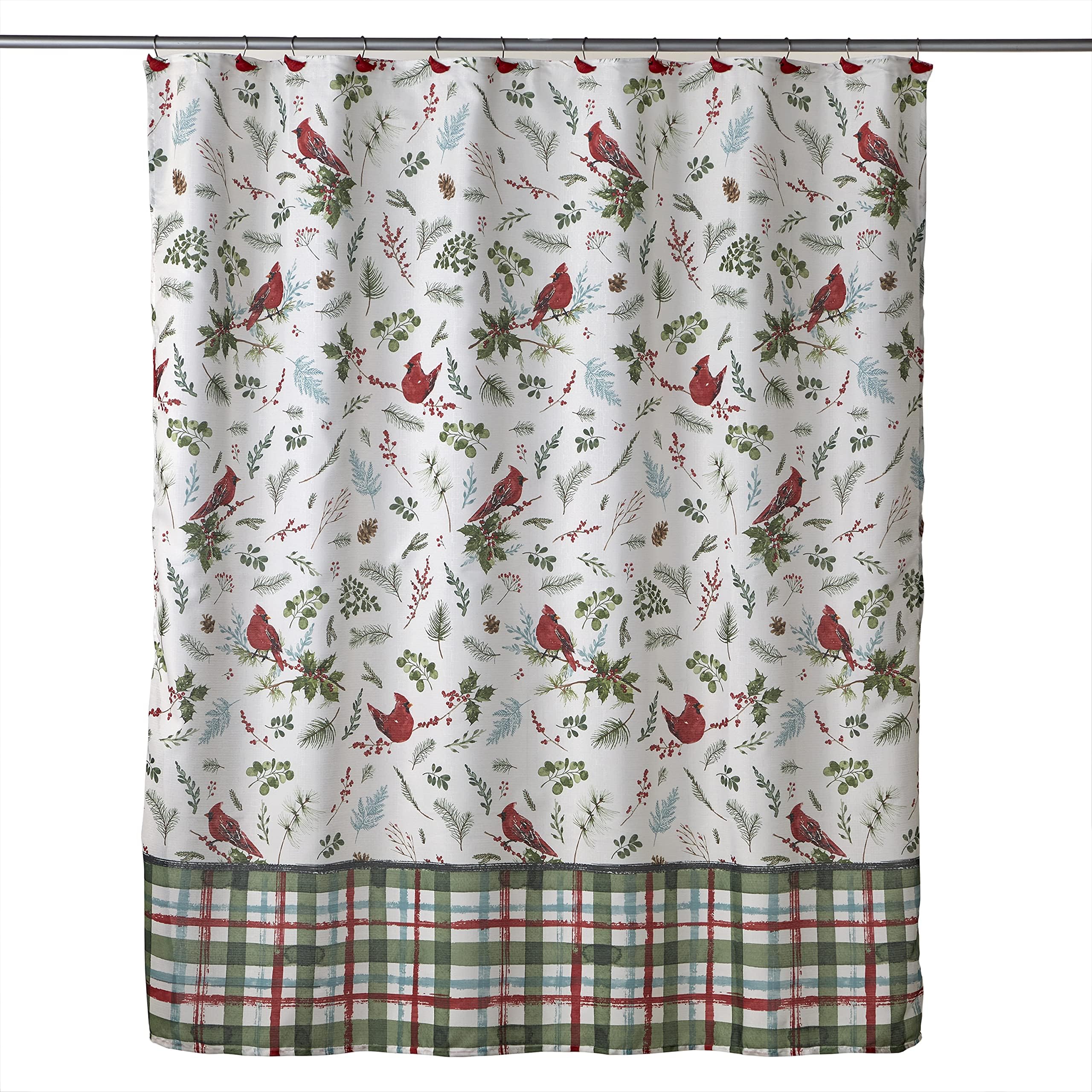Amazon.com: Final Friday Forest Tree Shower Curtains Cute Cardinal ...