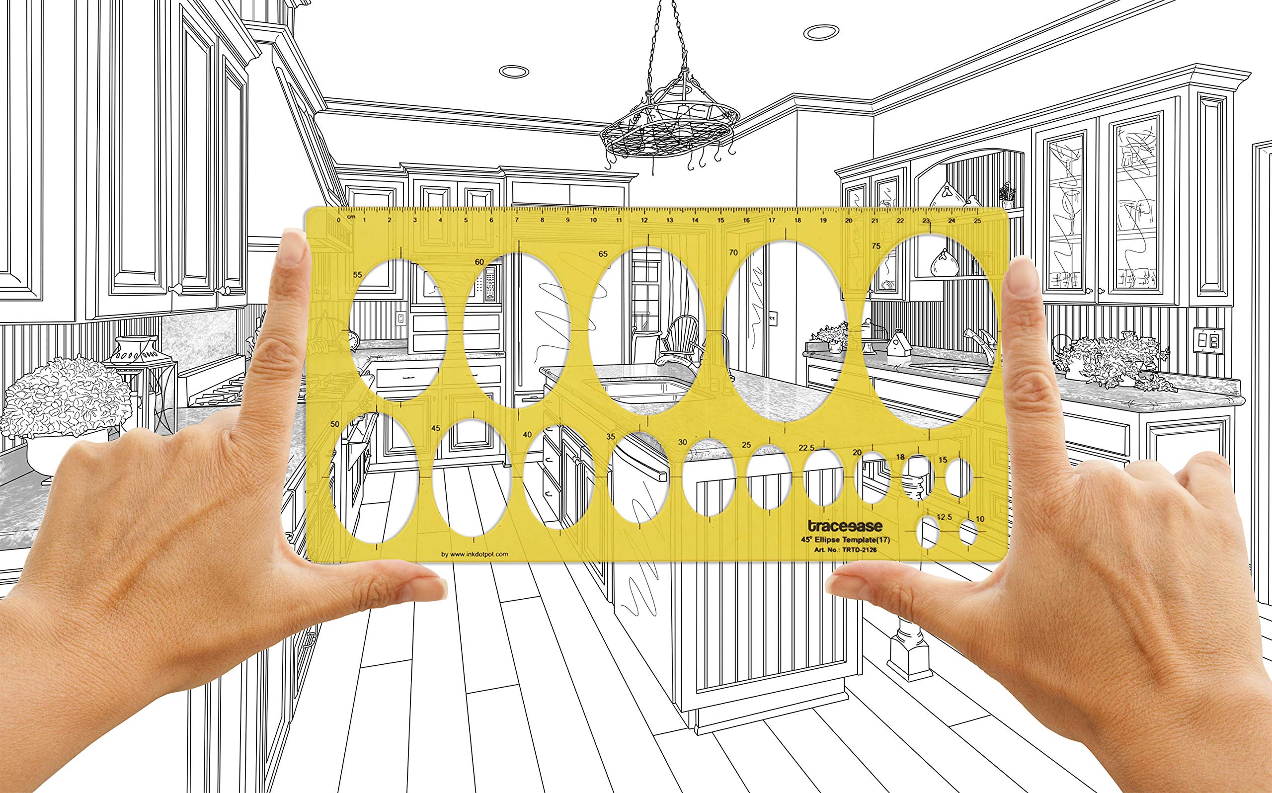 Snapklik.com : Traceease Geometric Drafting 45 Ellipse Template Drawing ...