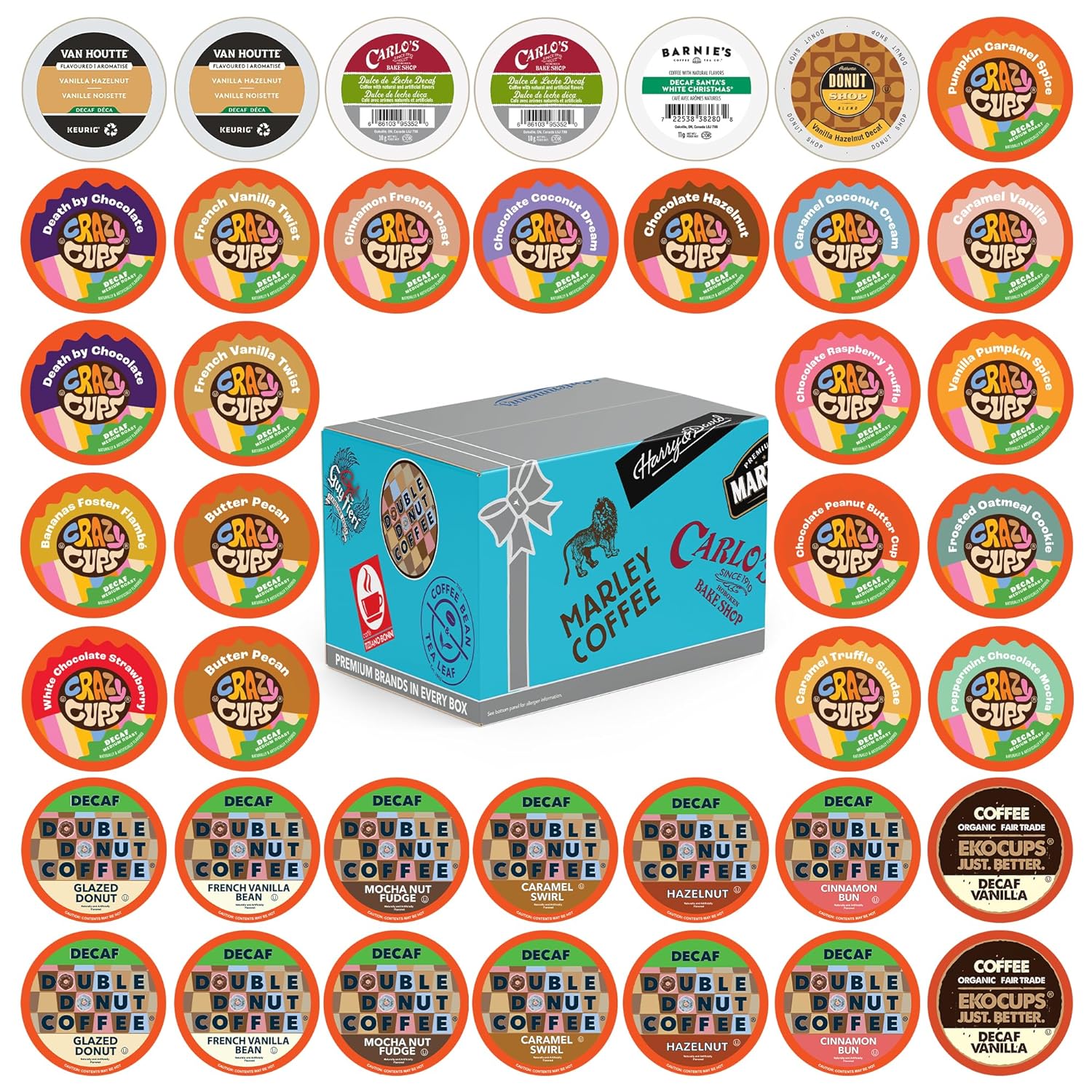 Amazon.com : Flavored Decaf Coffee Pods Variety Pack, Great Mix of ...