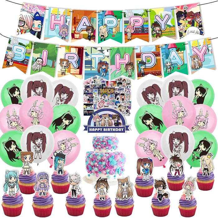 Buy Gacha Life Themed Birthday Party Decorations,Gacha Life Party ...