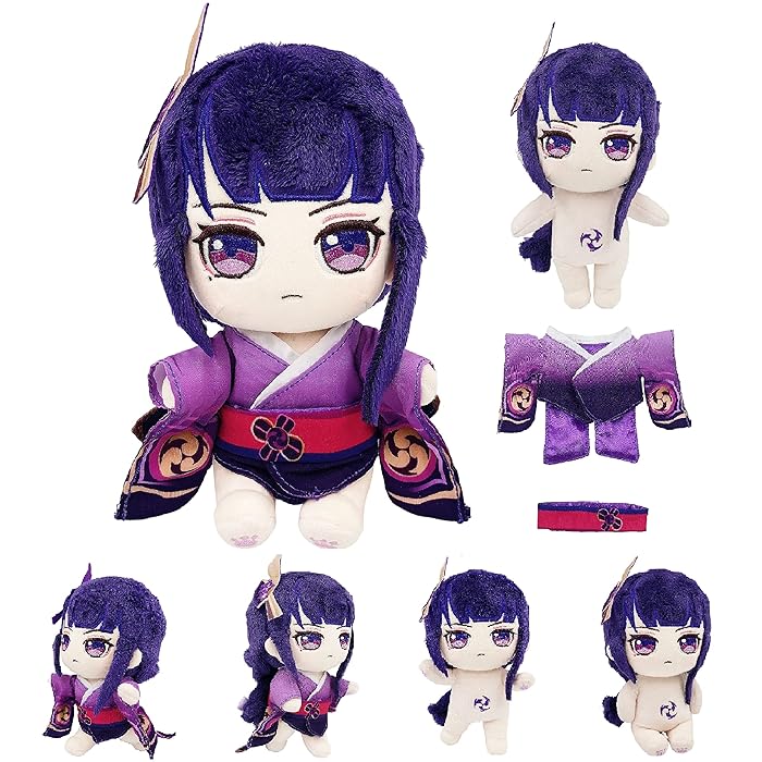 Buy Poseable Raiden Shogun Genshin Impact Plush Figure 23cm/9inch Baal ...