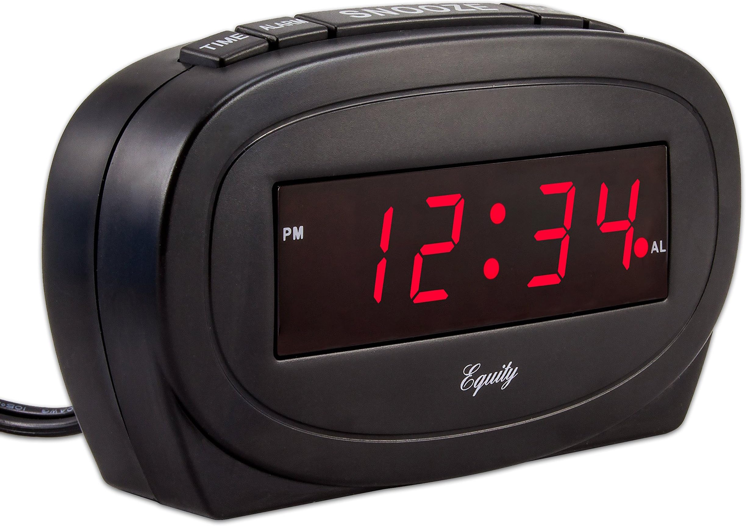 Amazon.com: Equity by La Crosse 30228 LED Alarm Clock,Black 4.50"W x 1. ...