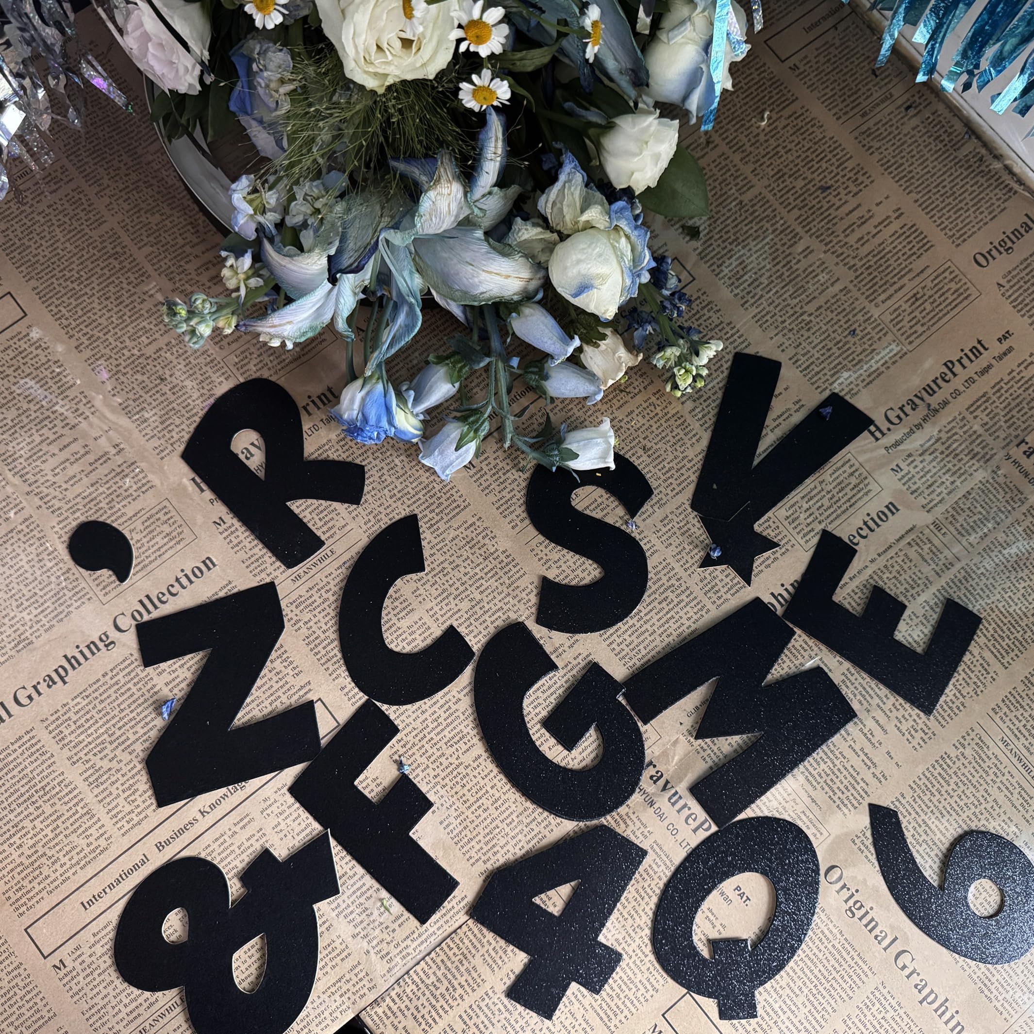 Snapklik.com : Glitter Bulletin Board Letters For Classroom Numbers ...