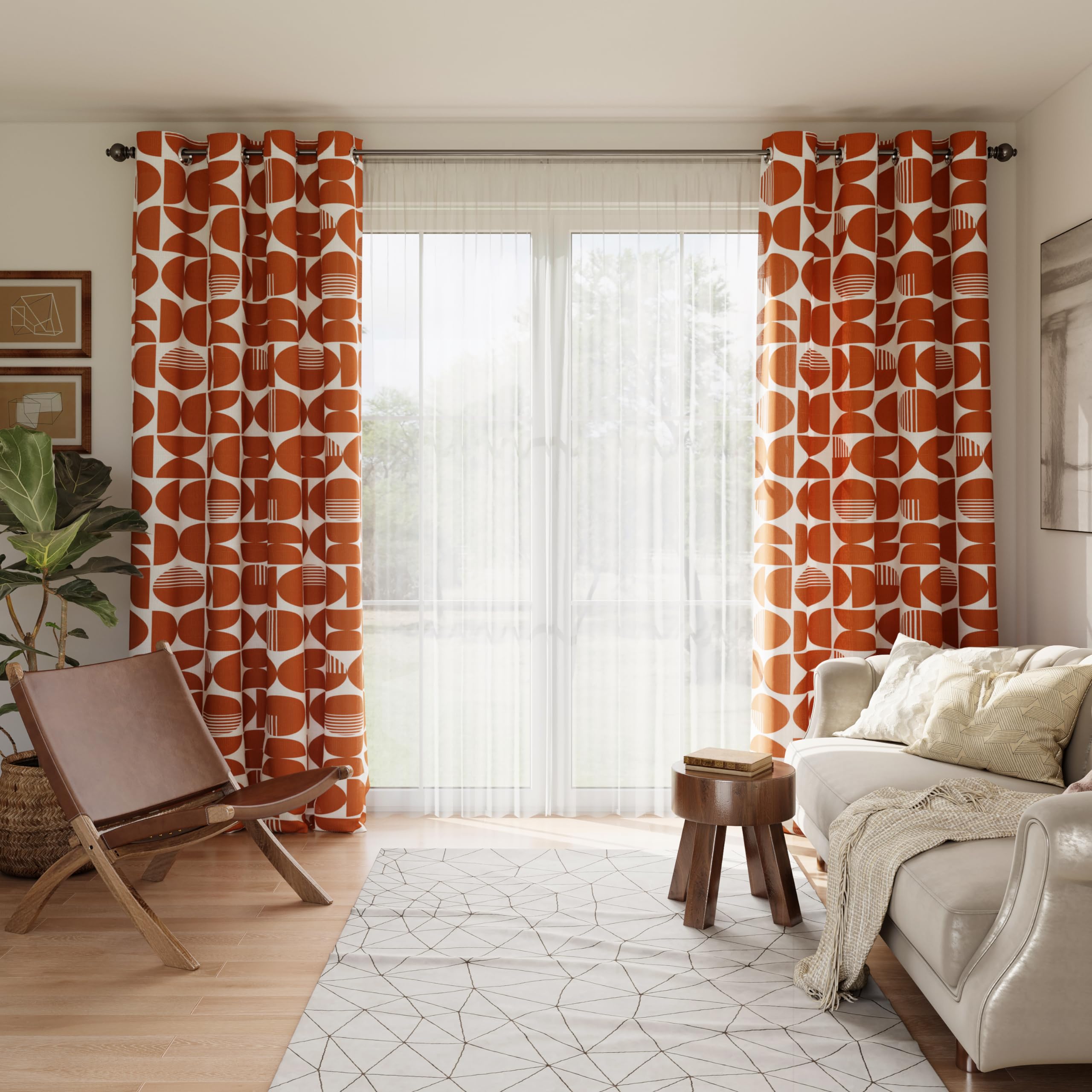 Mid Century Modern Living Room Window Treatments