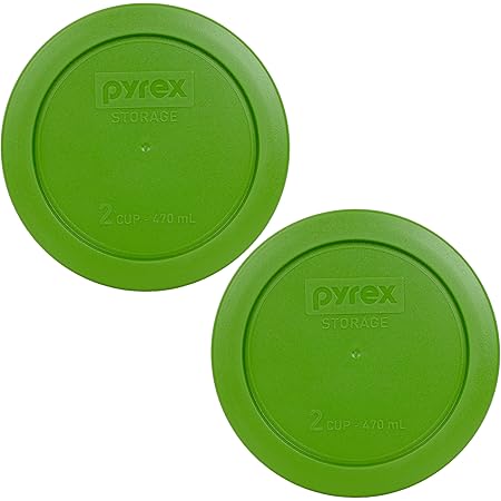 Amazon.com: Pyrex 7200-PC Round 2 Cup Storage Lid for Glass Bowls (4 ...