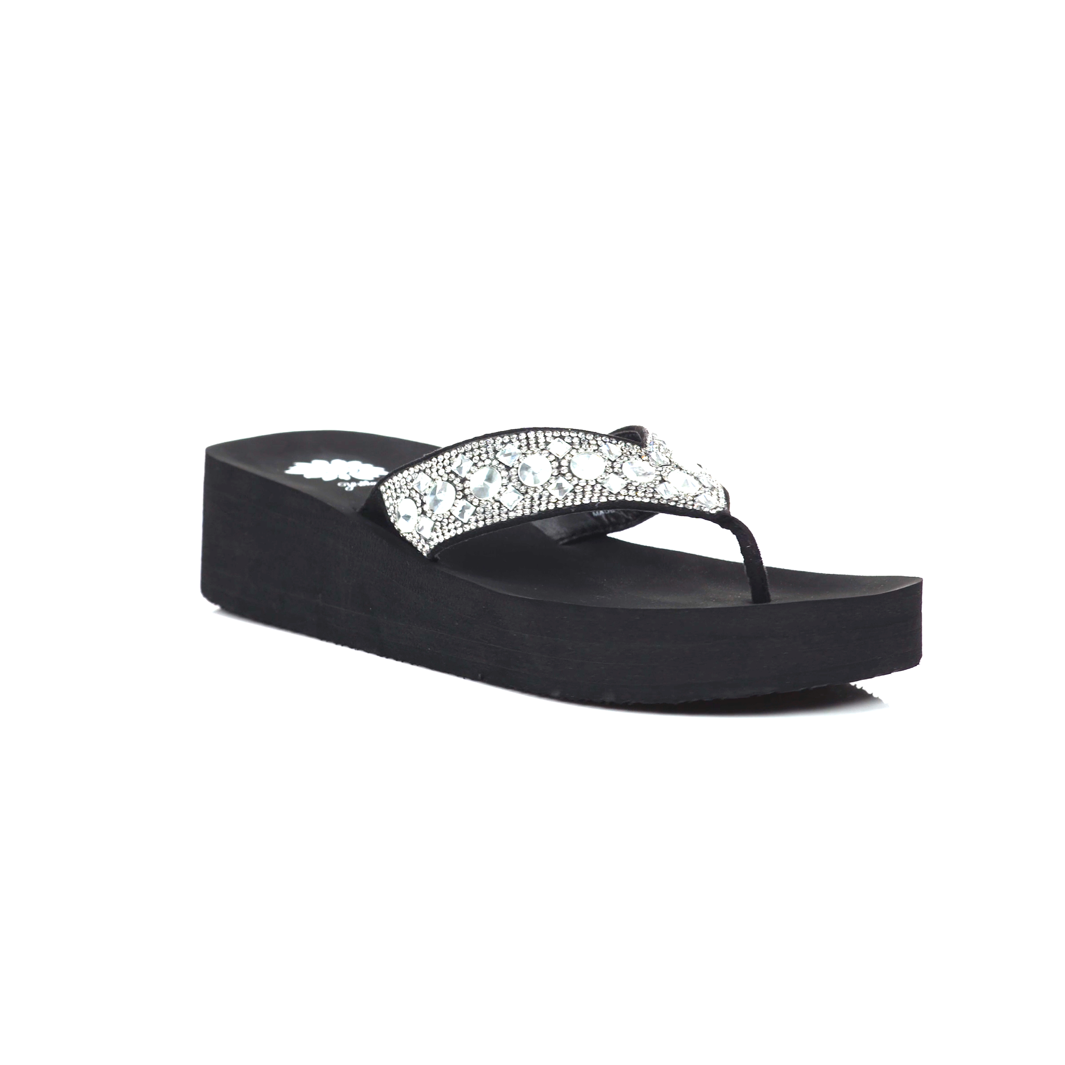 Watch Yellow Box Womens rizzah Wedge flip Flops on Amazon Live