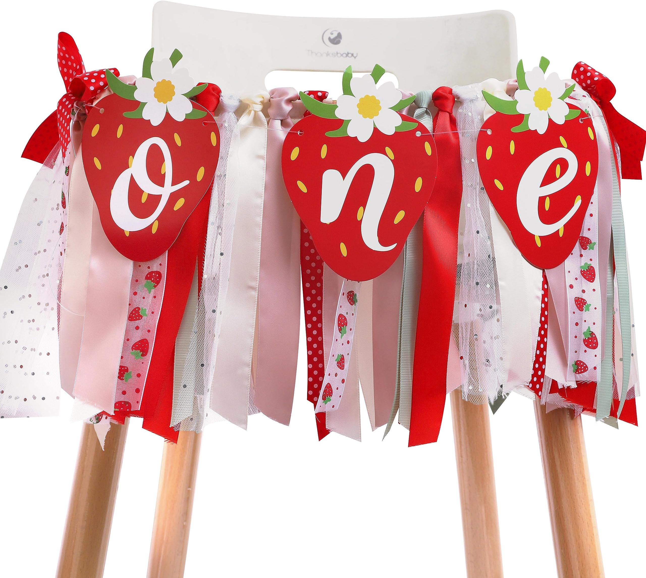 Amazon.com: Strawberry First/1st Birthday High Chair Banner - Berry 1st Birthday Party ...