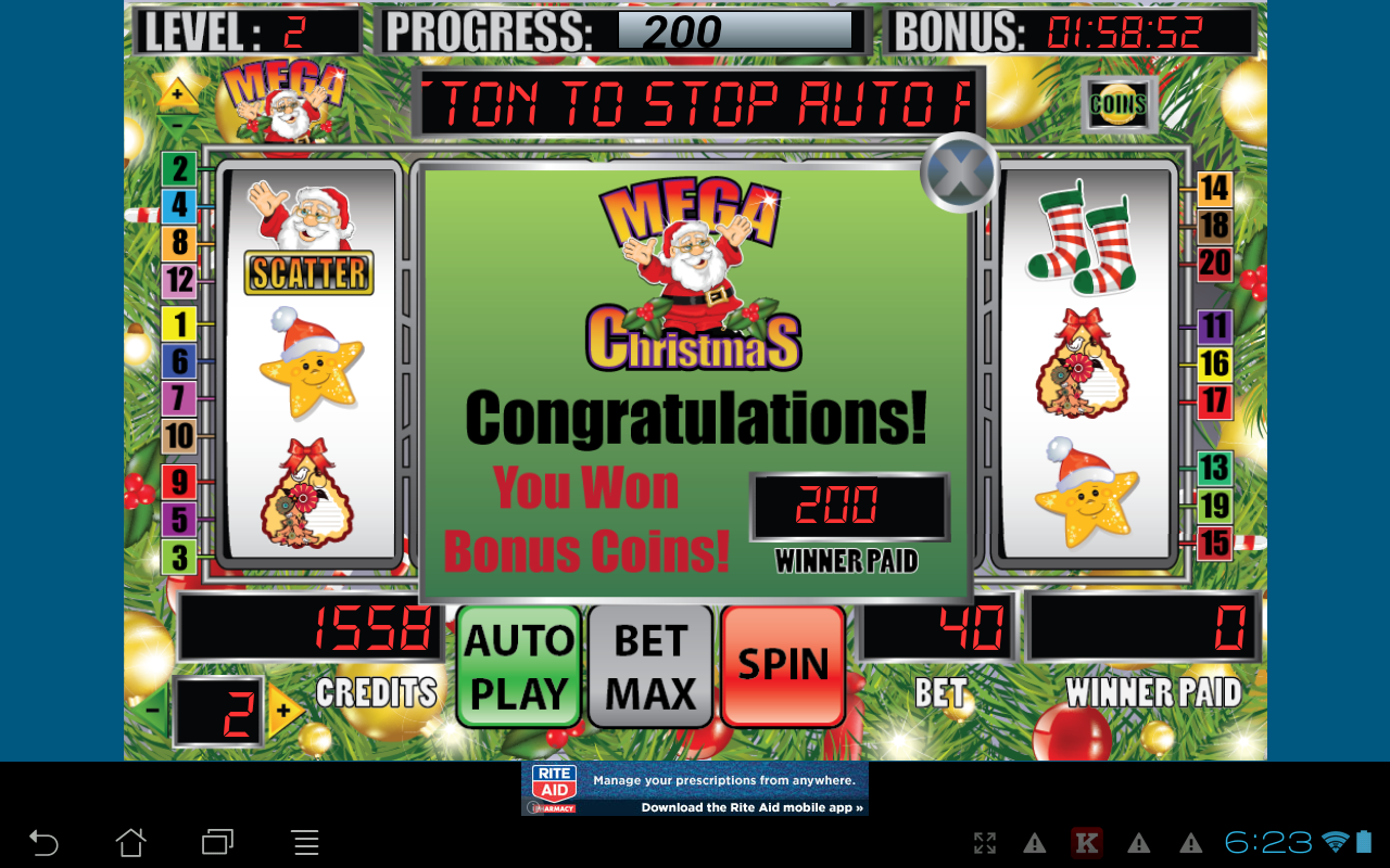 Mega Christmas Slot Machine - App on Amazon Appstore