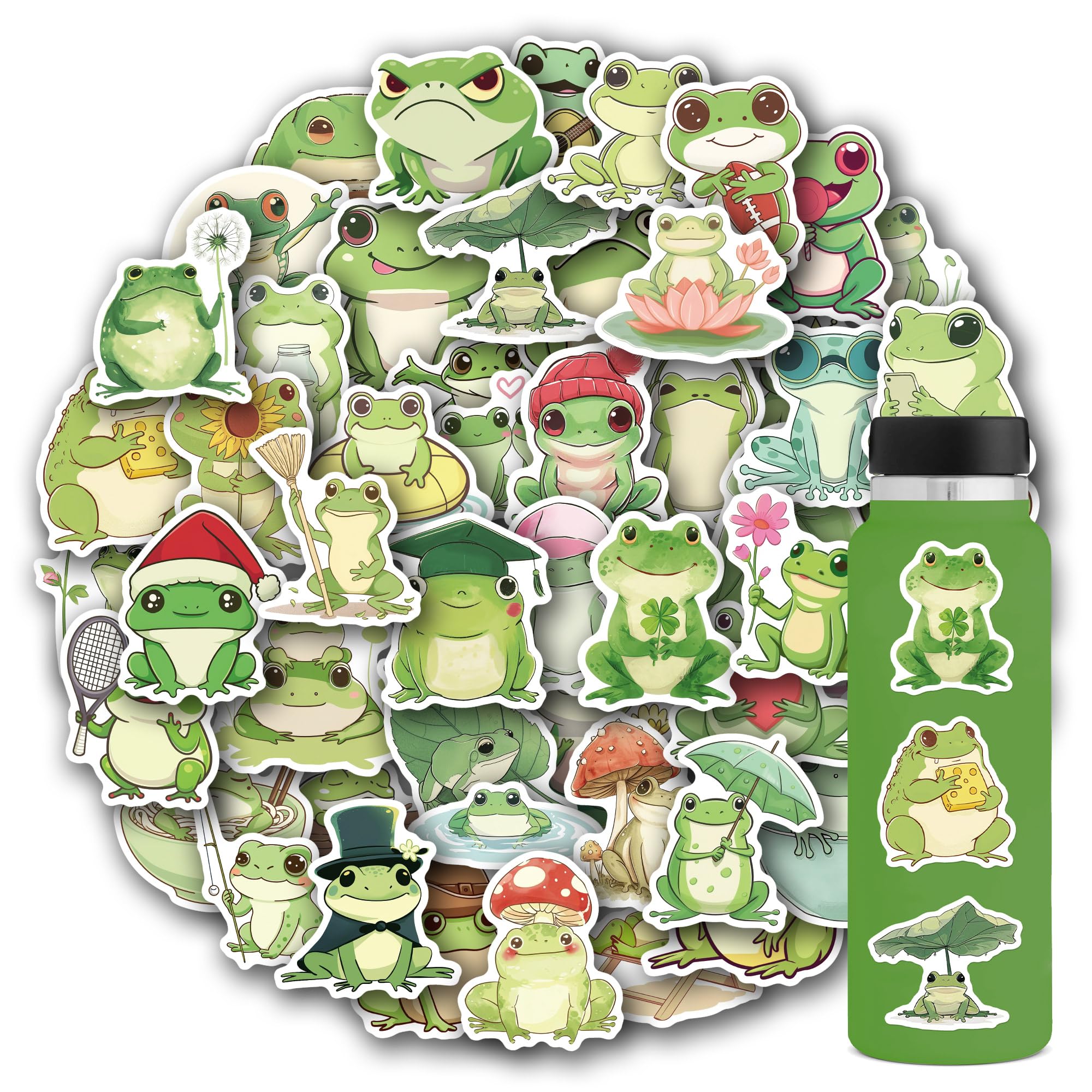Amazon.com: 102 Pack Cute Frog Stickers for Kids Teens,Fun Frog ...