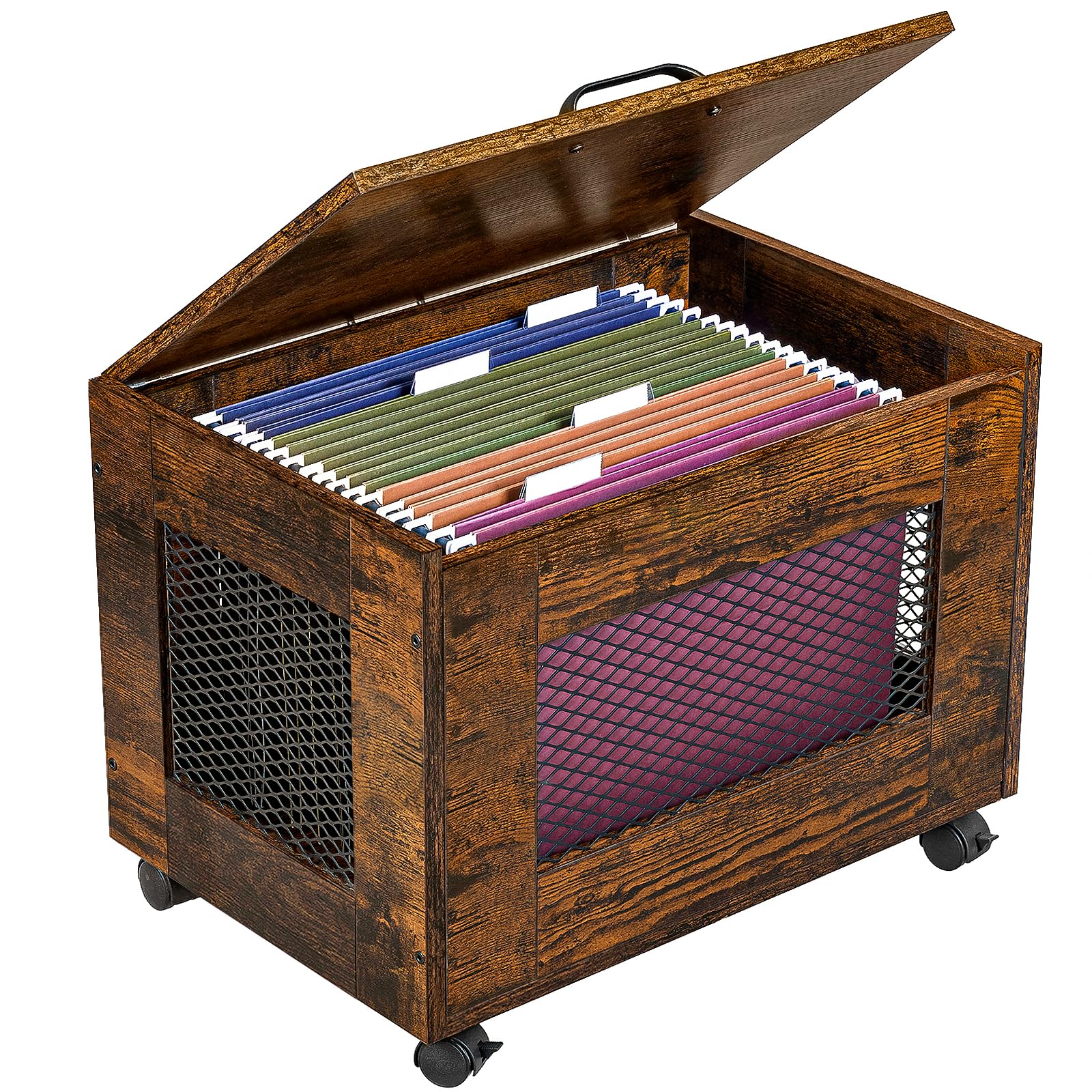 Amazon.com: Sbanmao Rolling File Cabinet Cart, Hanging File Organizer ...