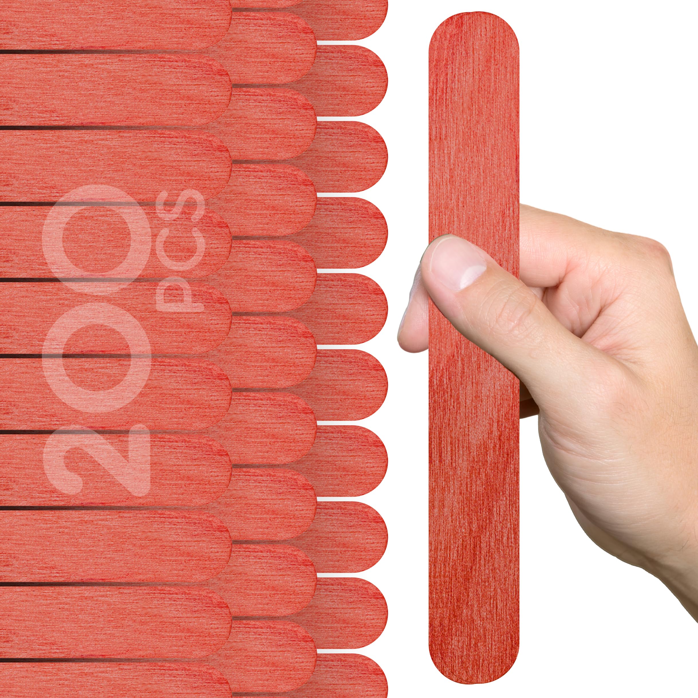 Amazon.com: 200PCS Wood Craft Sticks Red – 8 Inch Popsicle Sticks Jumbo ...