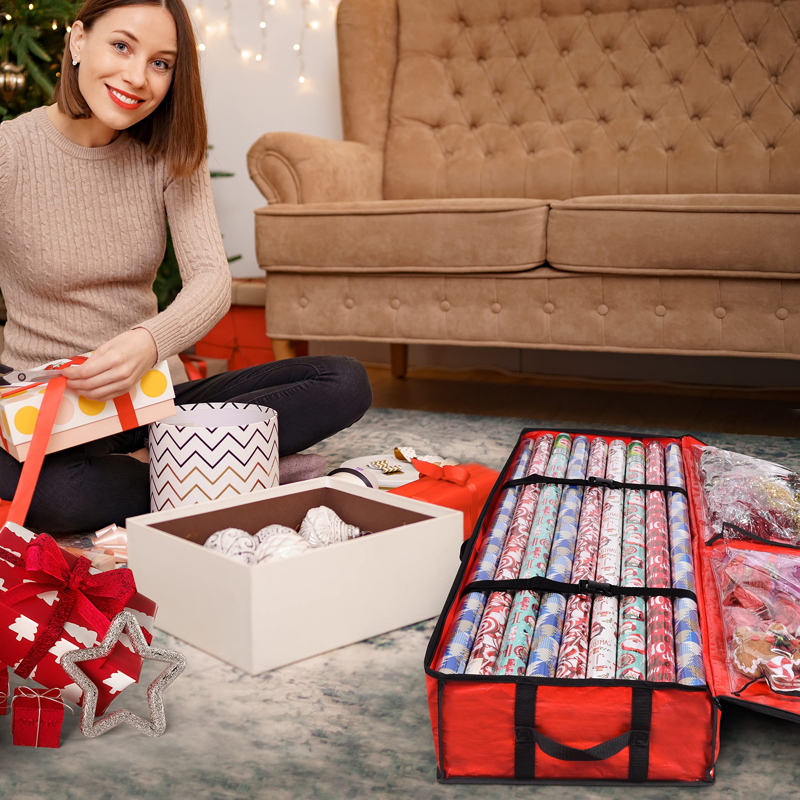 Snapklik.com : ProPik Wrapping Paper Storage Containers Gift Wrap ...