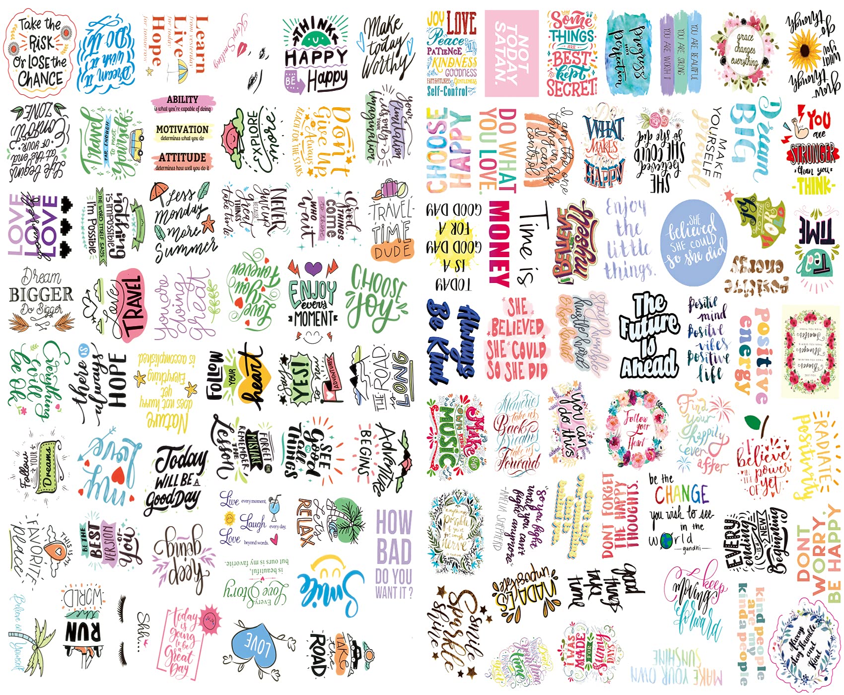 Snapklik.com : Waynoda 300 Picecs Inspirational Words Stickers For ...