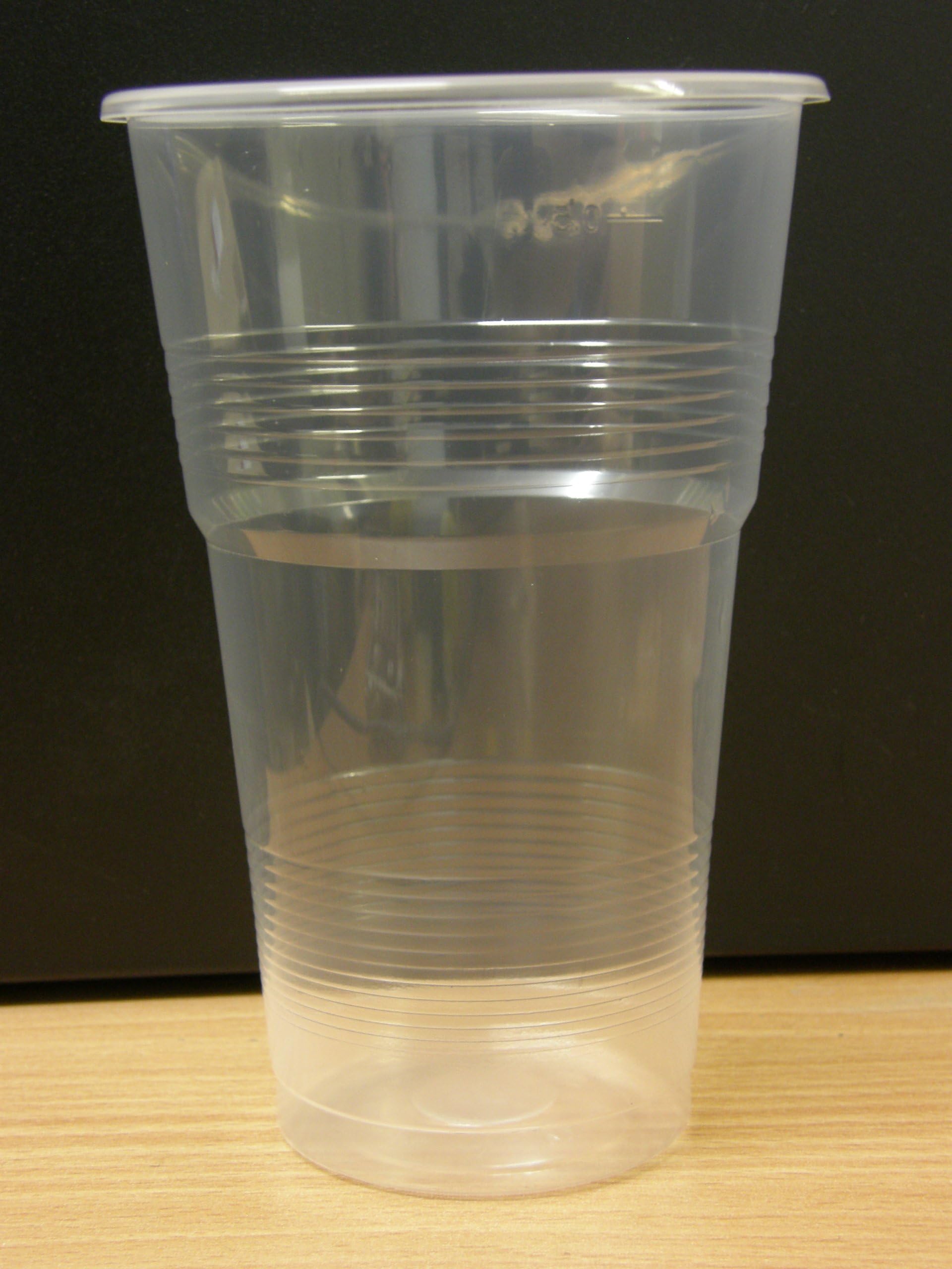 25 x 500ml Pint Plastic Cups with Markings - Strong Disposable Glasses ...