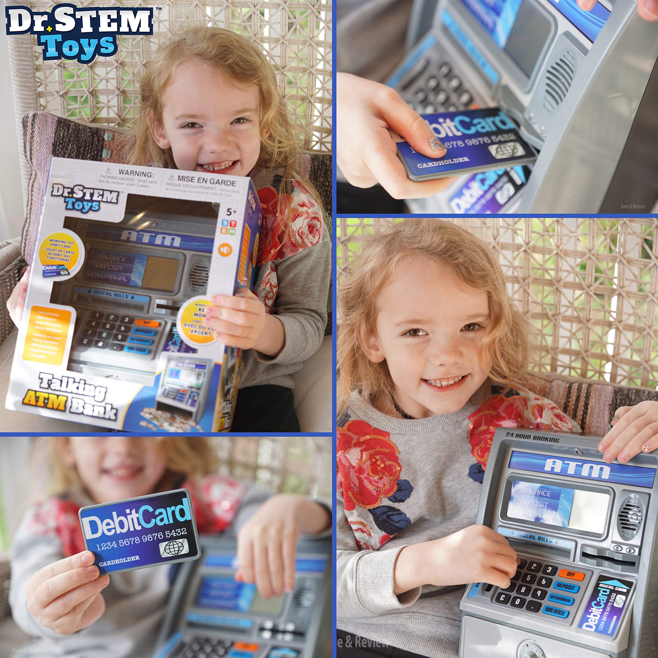 Buy Dr STEM Toys Kids Talking ATM Machine Savings Piggy Bank With Buy Dr STEM Toys Kids Talking ATM Machine Savings Piggy Bank With
