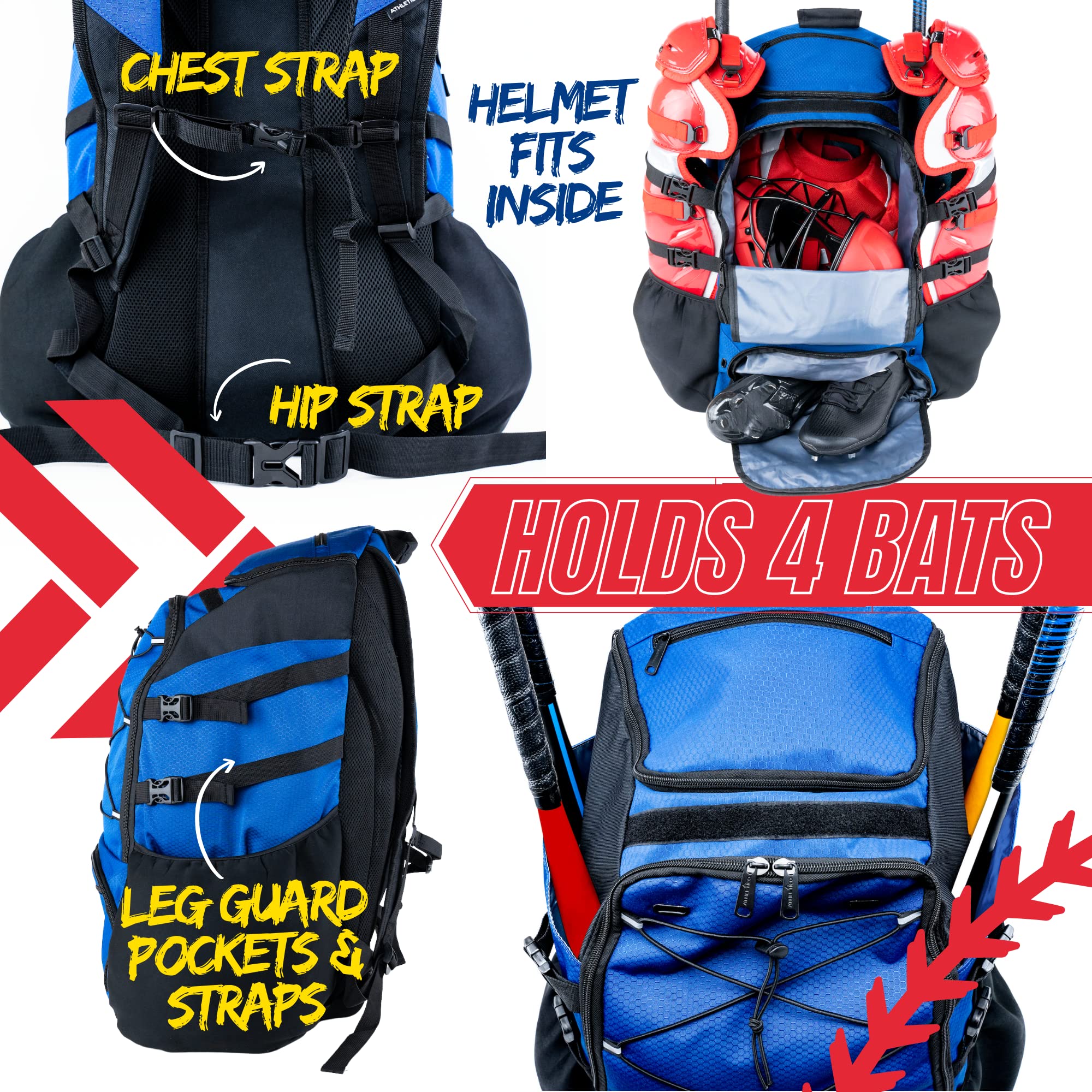 Snapklik.com : Athletico Dominator Baseball Backpack, Catchers Gear ...