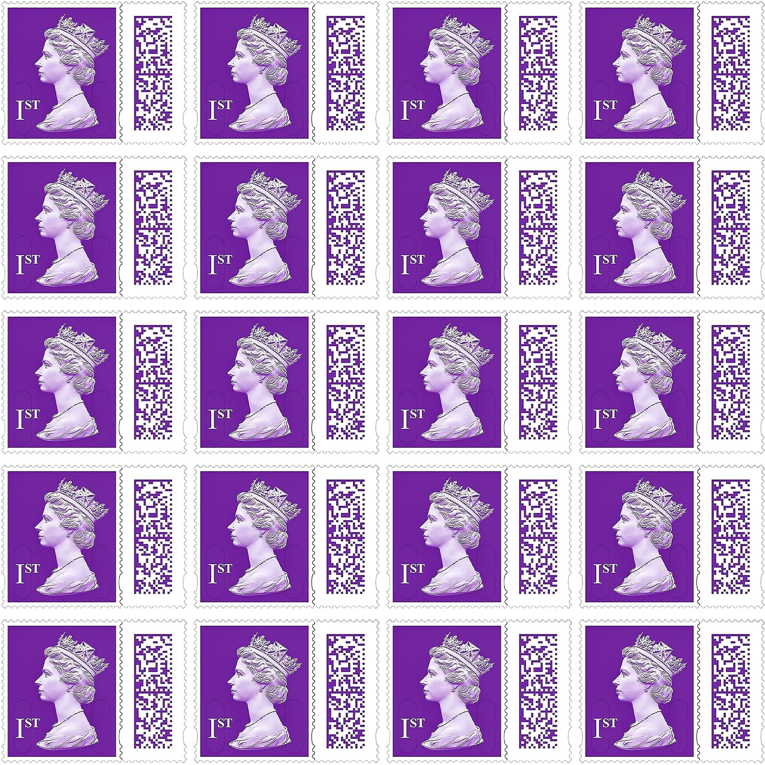 1st Class Stamps (20 Pack) - 1st Class Stamps - Barcoded Self Adhesive ...