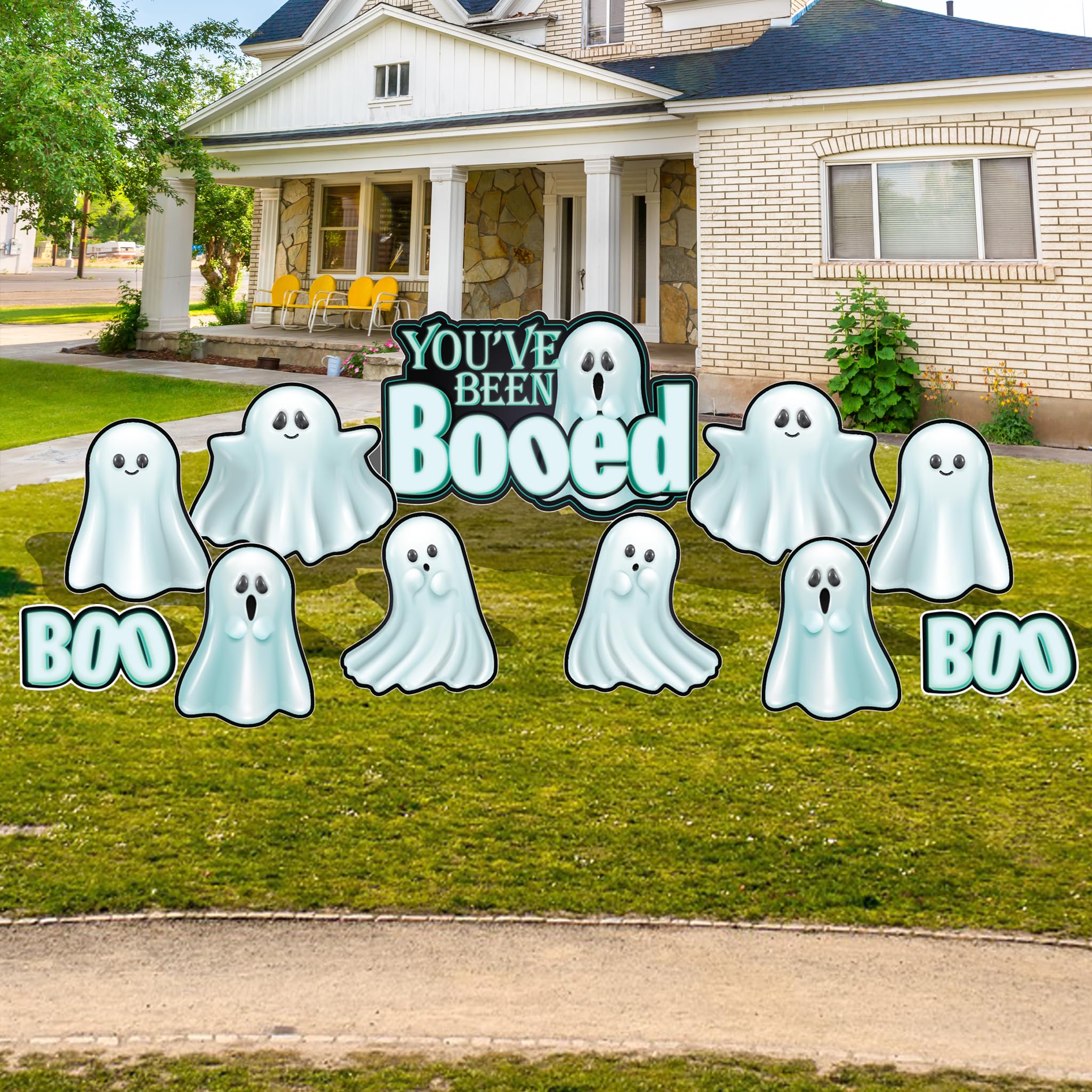 Amazon.com : VictoryStore You've Been Booed - Outdoor Lawn Sign - Ghost ...