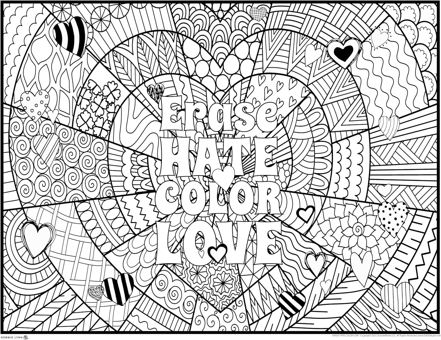 Amazon.com: DEBBIE LYNN - The Original Jumbo Coloring Poster. Huge 46 ...