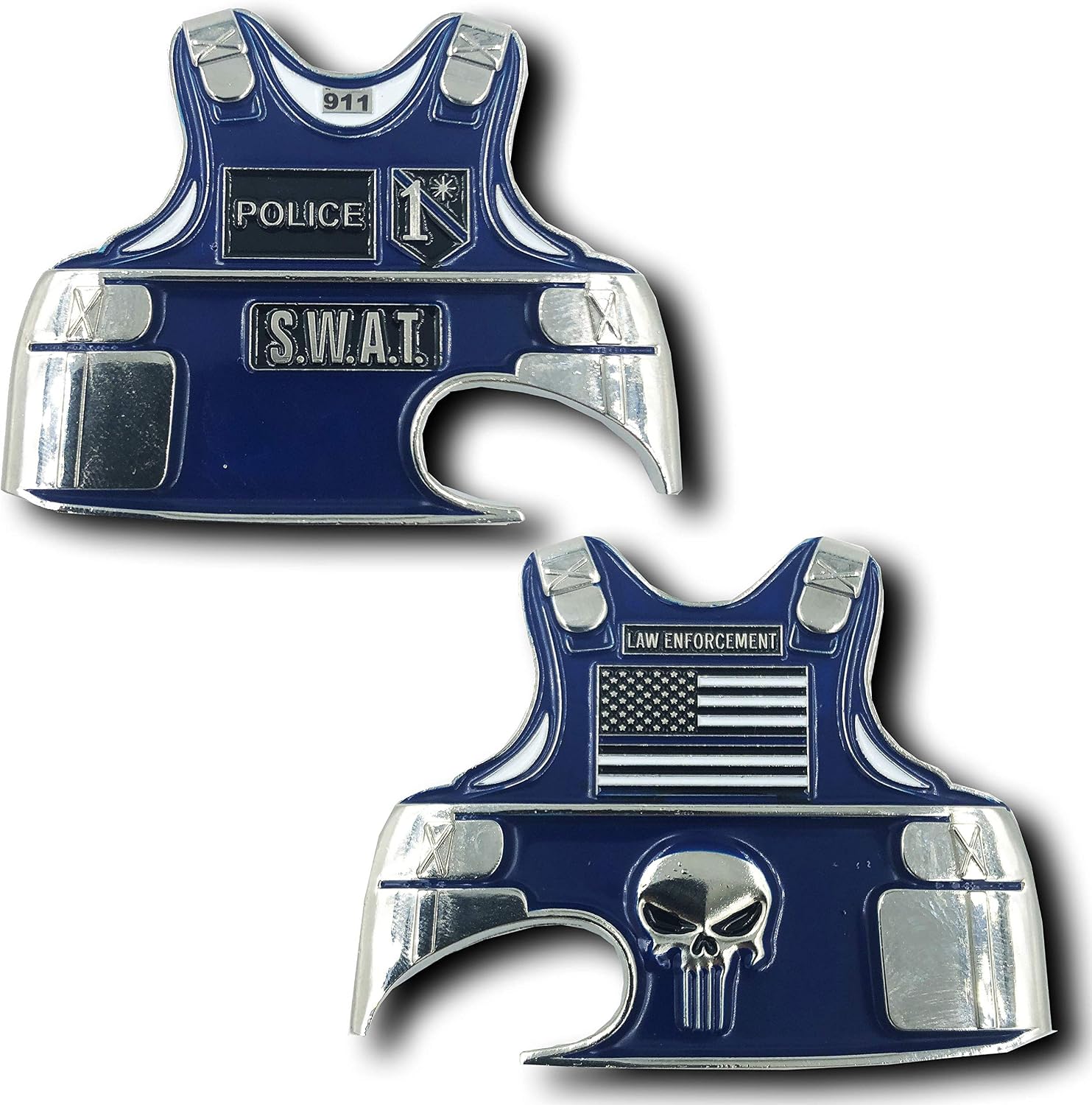 Amazon.com: F-006 Police SWAT Vest Bottle Opener Challenge Coin 1 ...
