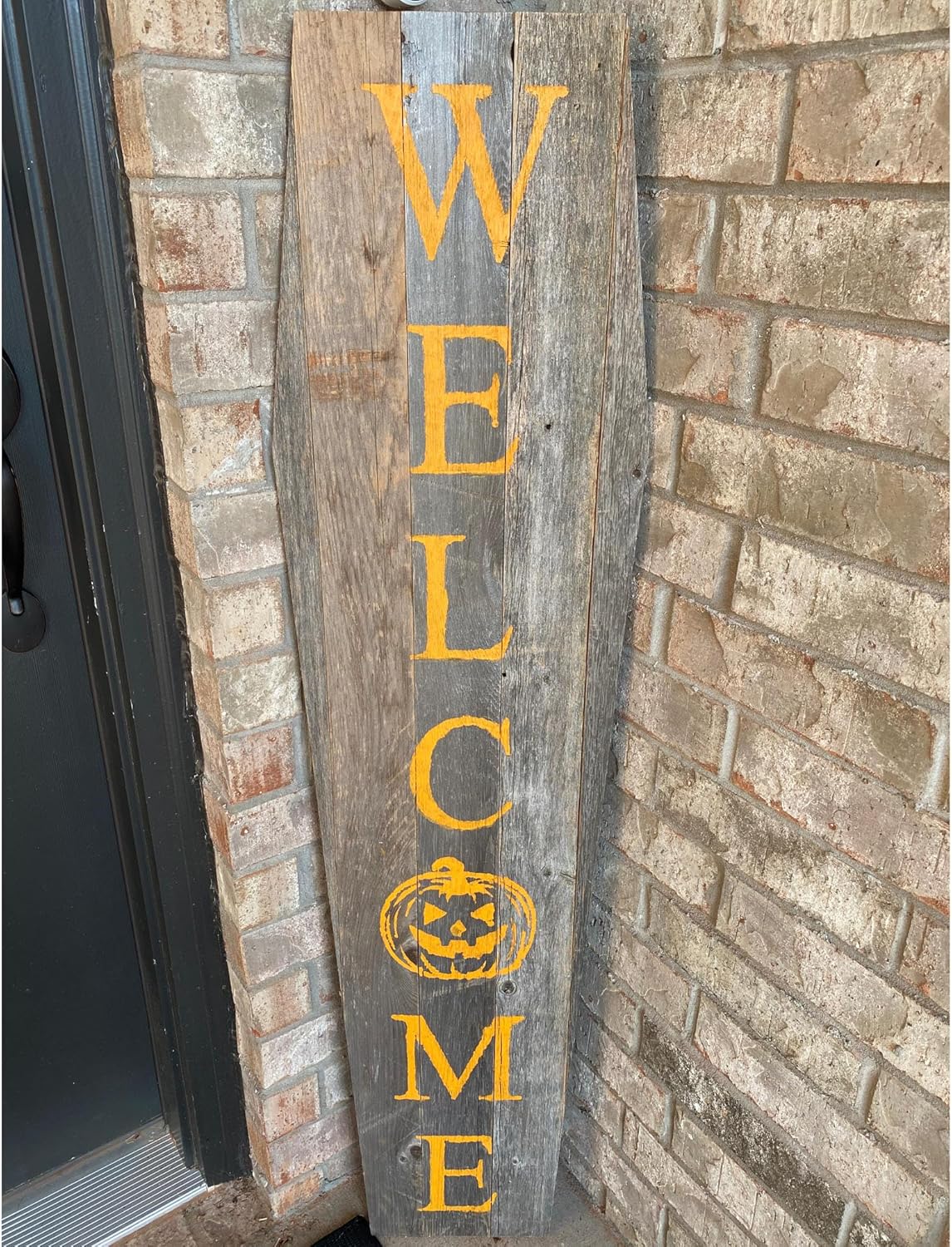 Amazon.com : BARNWOODUSA Halloween Coffin Shaped Welcome Sign, 47 inch ...