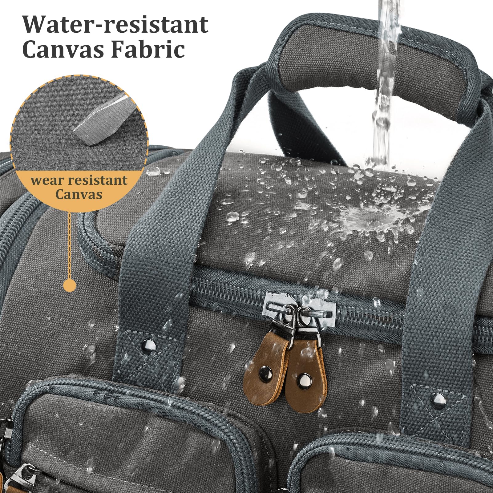 Snapklik.com : Gonex Canvas Duffle Bag For Travel, Expandable Water ...