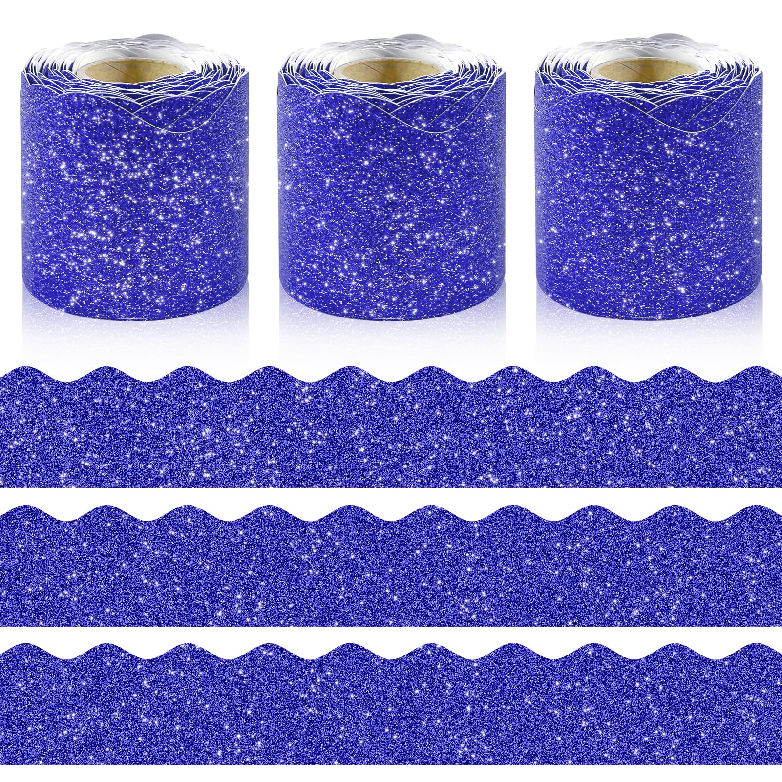 Snapklik.com : 3 Rolls 98.4 Ft Glitter Bulletin Board Borders Set ...