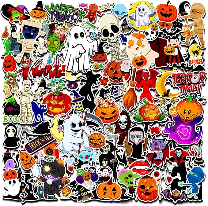 Amazon.com: Halloween Stickers,Halloween Party Favors,36 Sheets Holiday ...