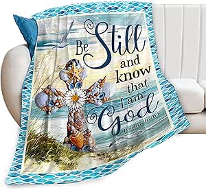 Amazon.com: Christian Cross Bible Verse Blanket Christ Religious Throw ...