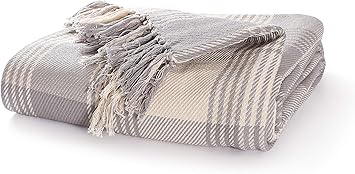 EHC Premium 100% Cotton Large 150 x 200 cm Tartan Throws for Sofa ...