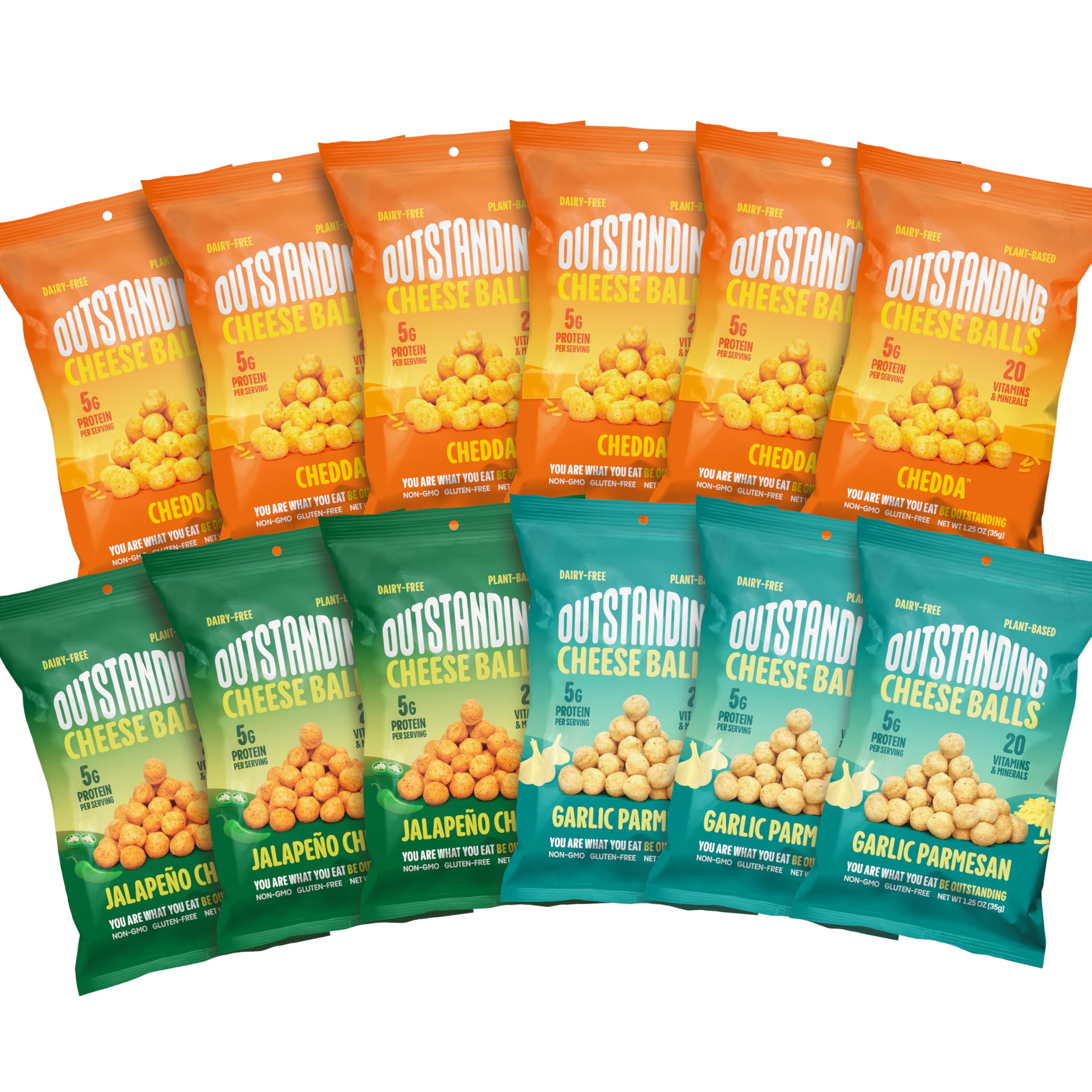 Amazon.com: Outstanding Cheese Balls, Variety Pack, 1.25 oz (Pack of 12 ...