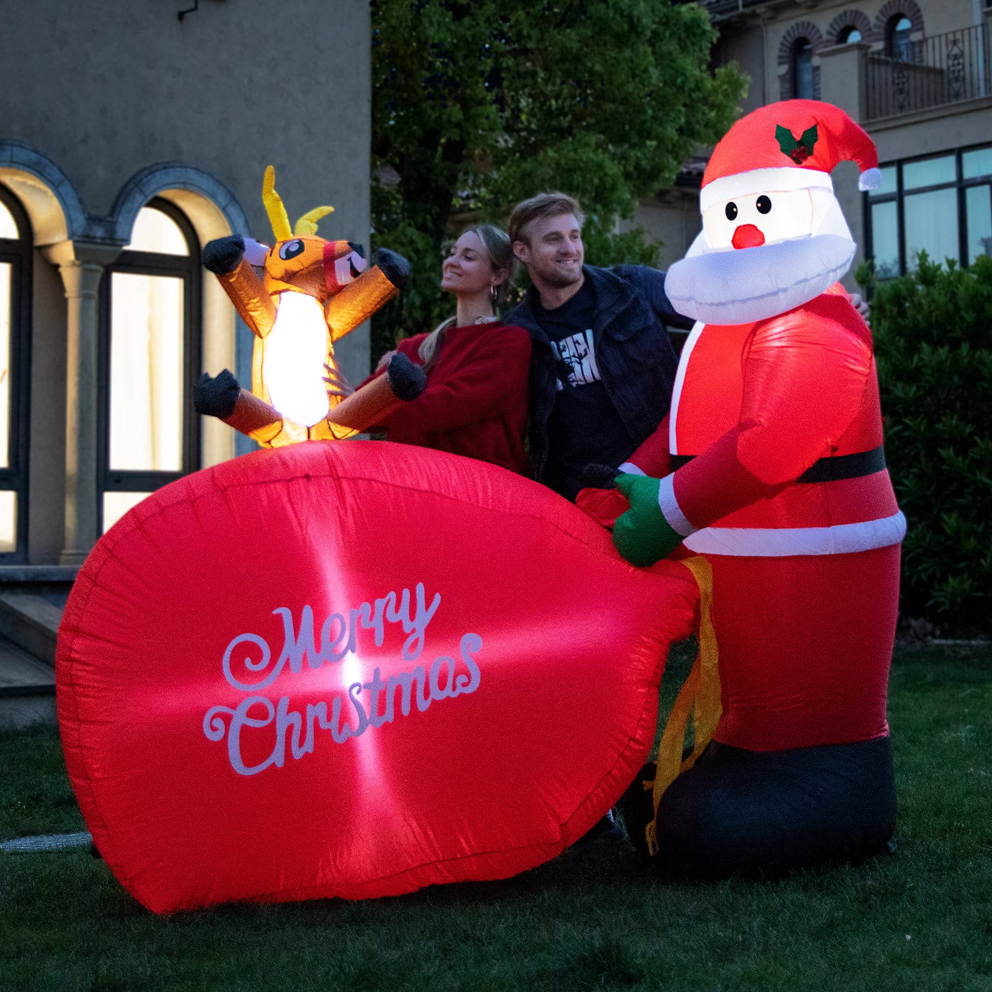 Snapklik.com : VIVOHOME 6ft Height Christmas Inflatable Santa