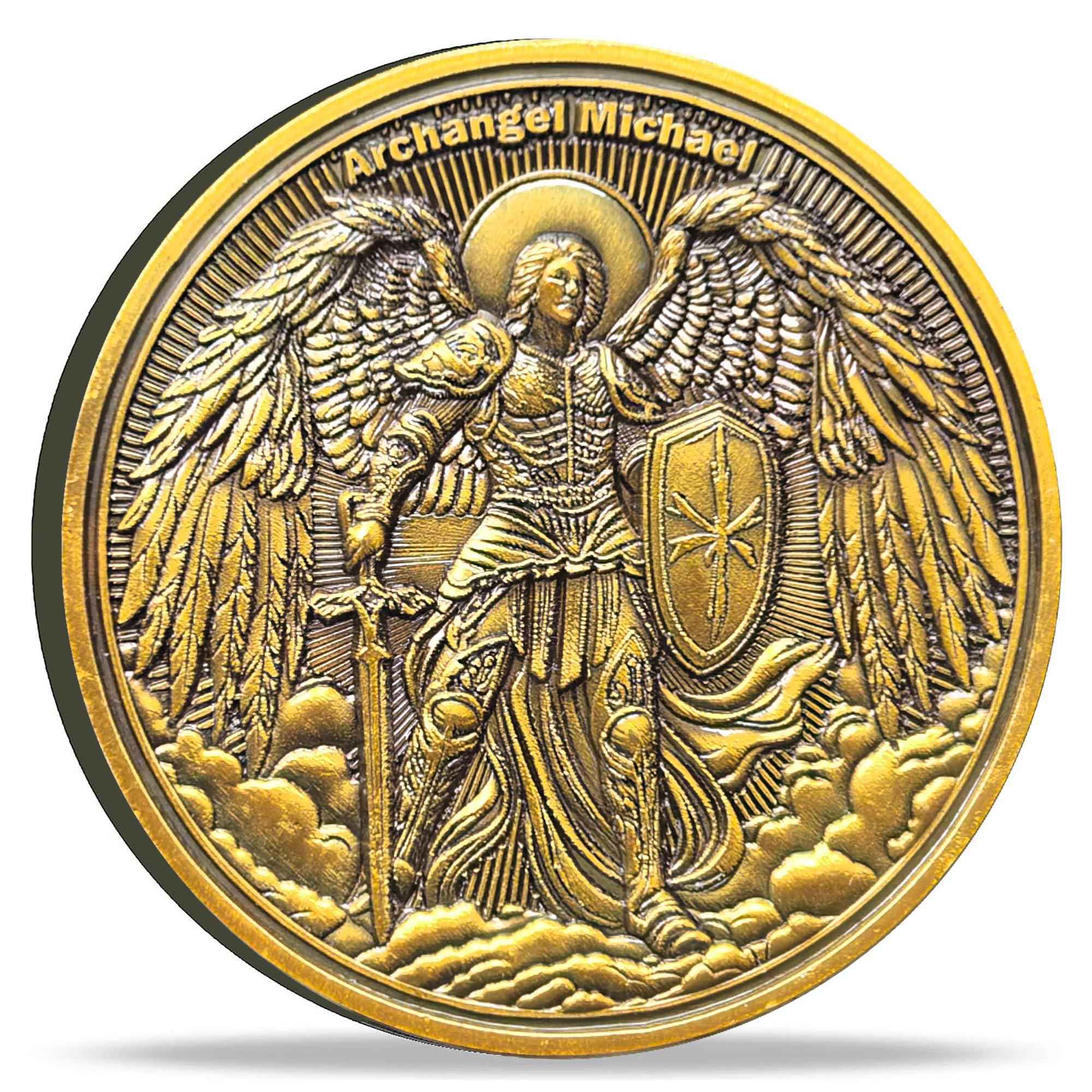 Amazon.com: Strugglejewelry Archangel Michael Challenge Coin with Psalm ...