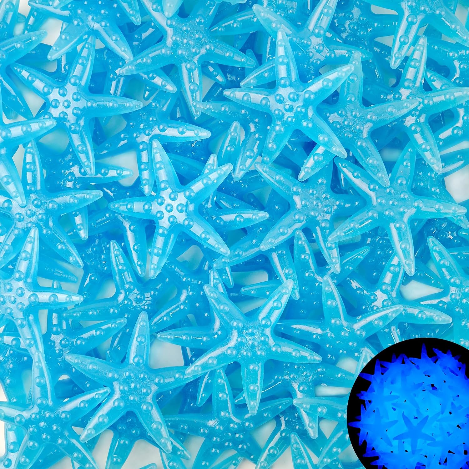 Amazon.com : Oun Nana Glow in the Dark Starfish Rocks, 50 Pcs Luminous ...