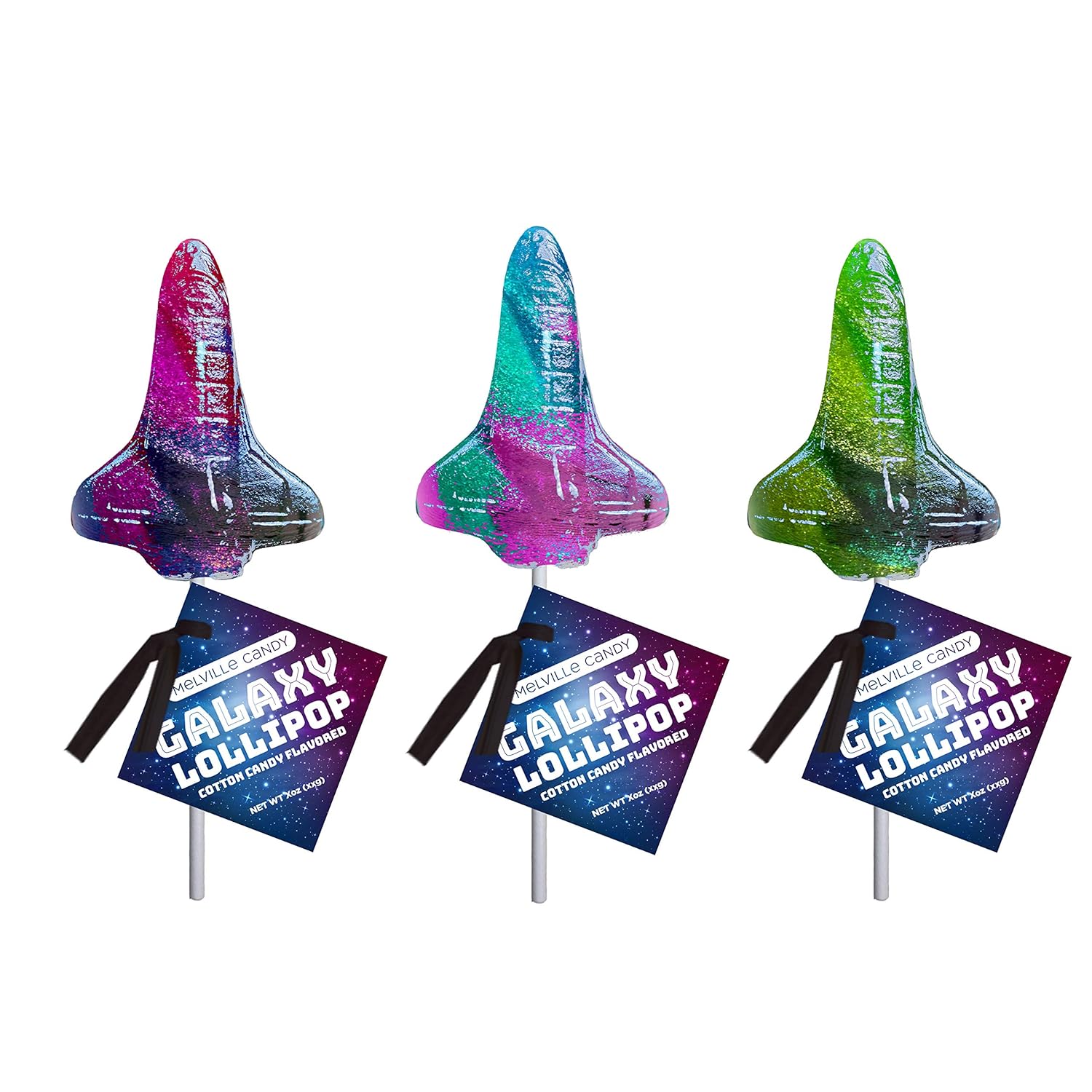 Amazon.com : Space Shuttle Hard Candy Lollipops With Glitter Swirl ...