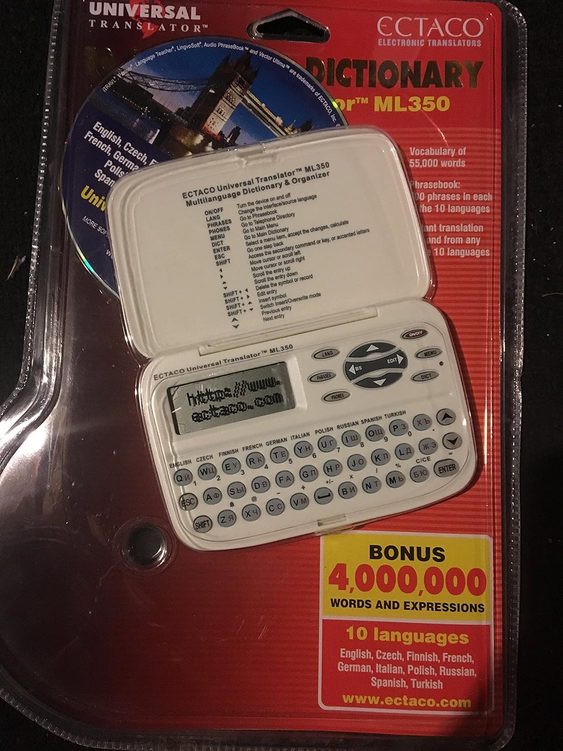 Amazon.com : Ectaco ML350 Handheld Electronic Universal Translator ...