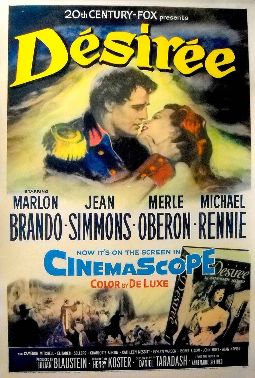DESIREE MOVIE POSTER! Marlon Brando/Jean Simmons-Napoleon Historical ...