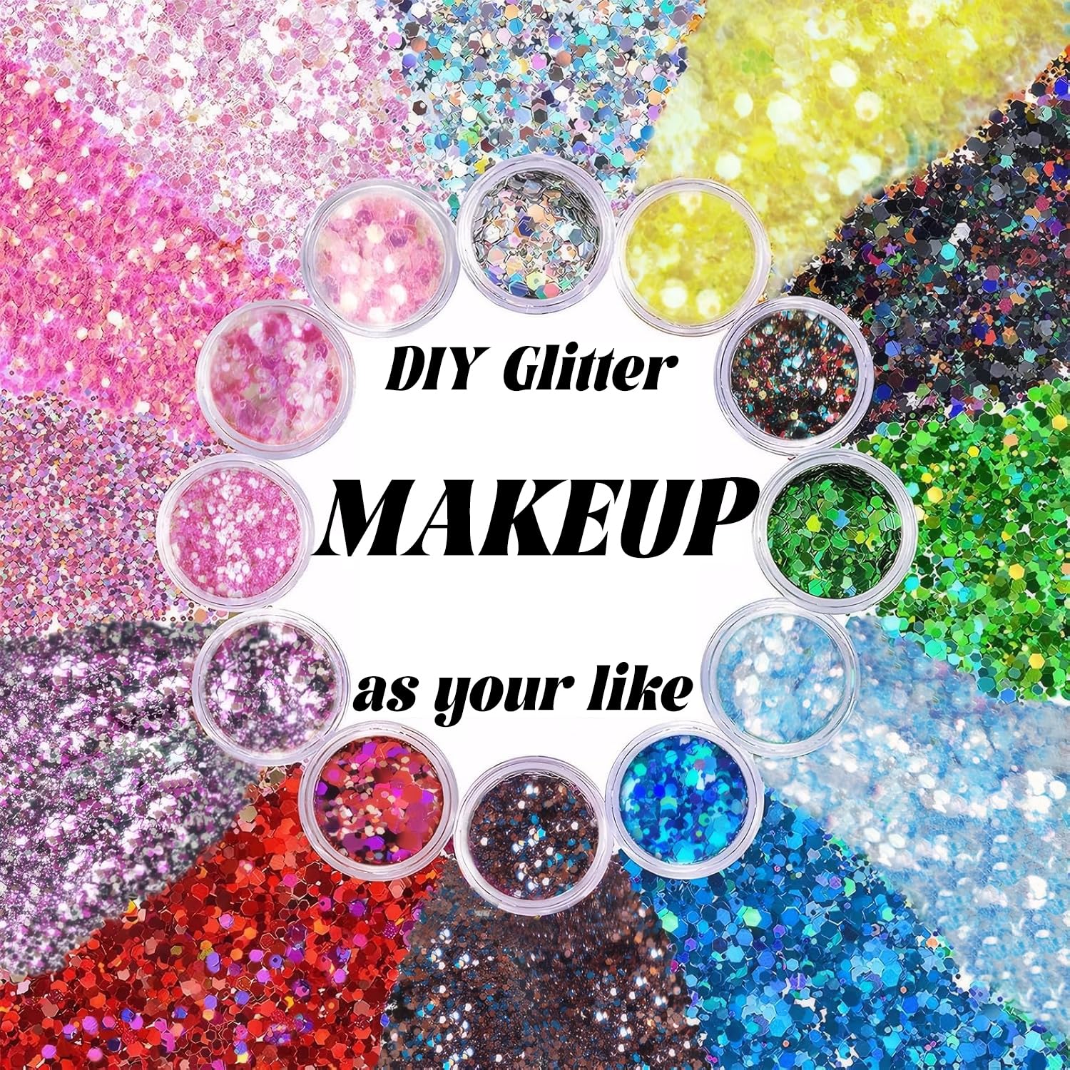 Snapklik.com : Body Glitter Face Glitter, Hair Glitter For Kids, 12 ...