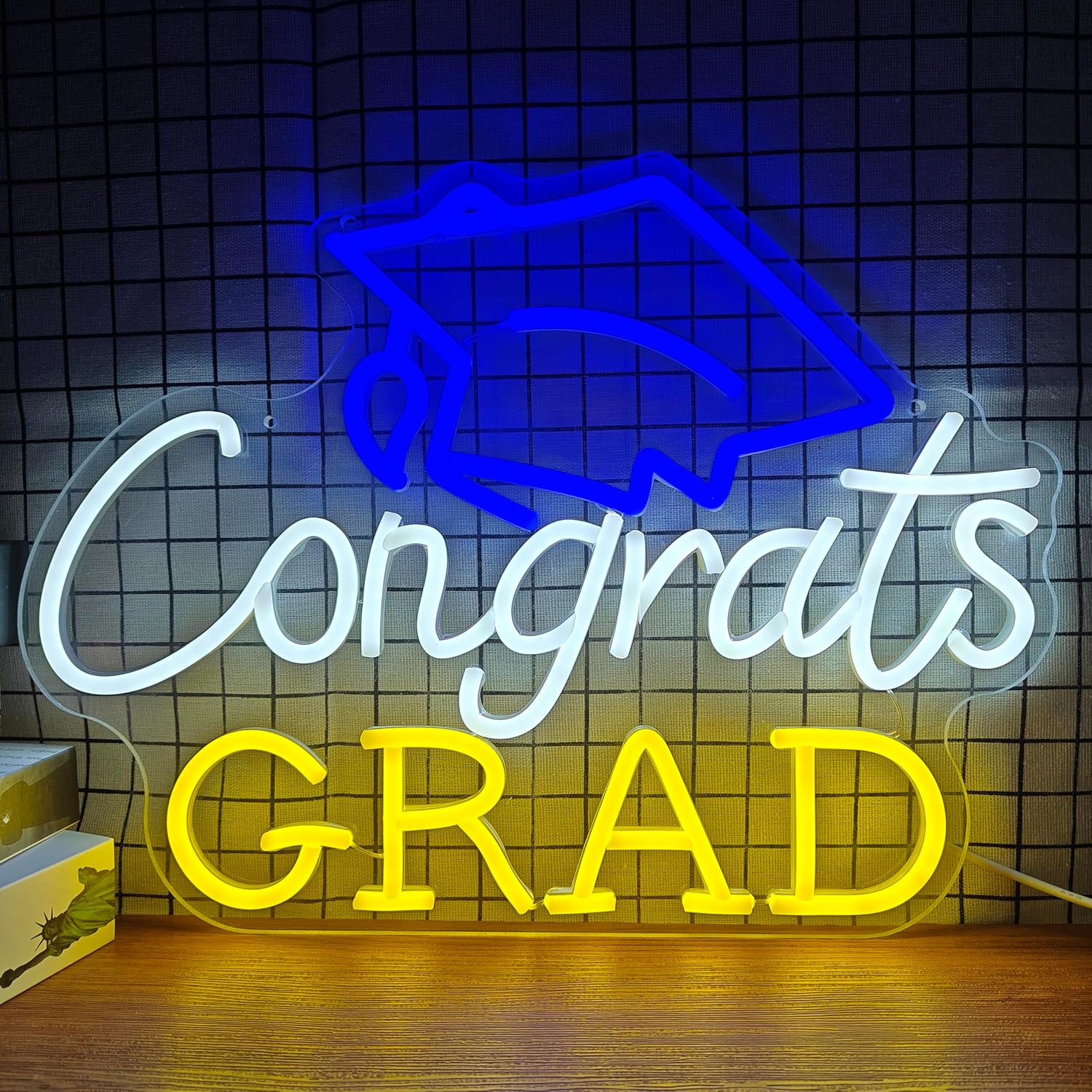 Amazon.com: Pemmtic Congrats Grad Neon Sign, Graduation Cap LED Light ...
