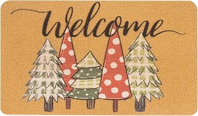 Amazon.com: UTOWO Winter Xmas Welcome-Doormat Non-Slip Front-Door-Mats ...