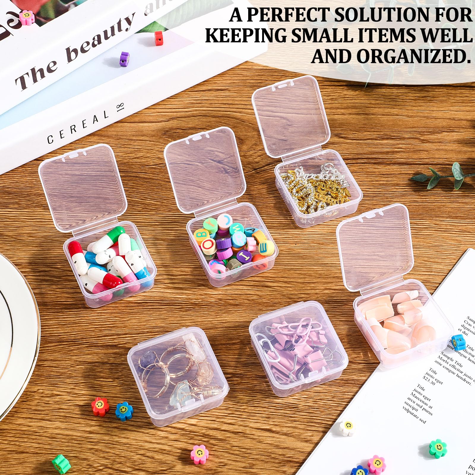 300 Pcs Small Plastic Bead Storage Containers for Organizing with ...