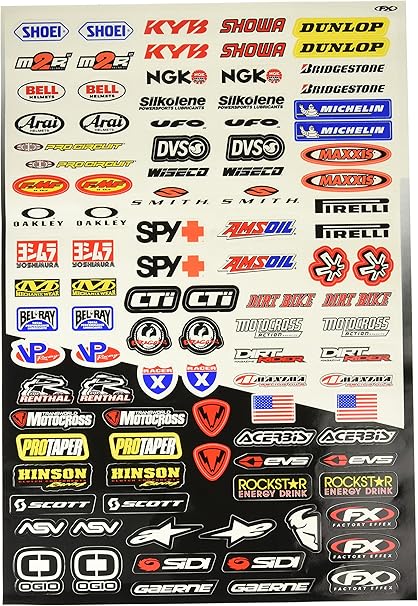 Amazon.com: Factory Effex 59-1068014 Micro Sponsor Sticker KIT : Arts ...