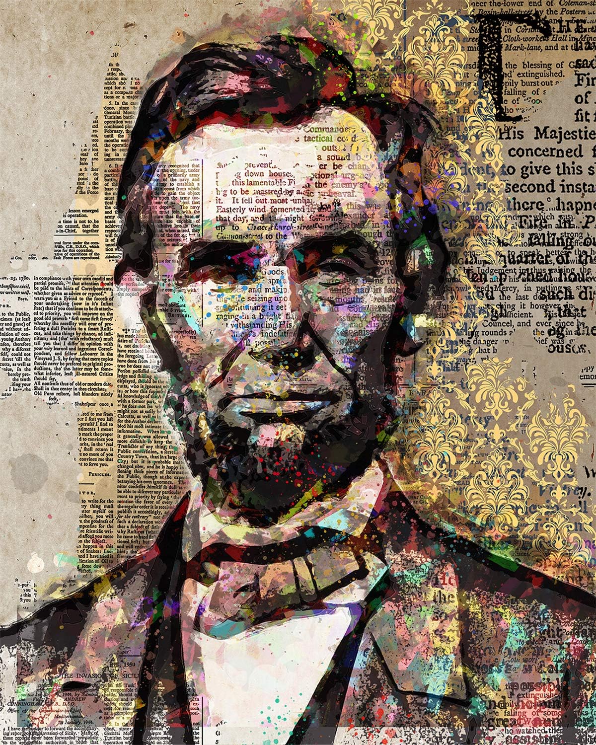 Amazon.com: Govivo Abraham Lincoln - Wall Decor Art Print - 8x10 ...