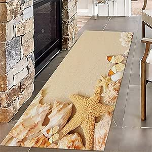 Amazon.com: MUOUCTE Summer Beach Sand Hallway Runner Rug, 2x6ft ...