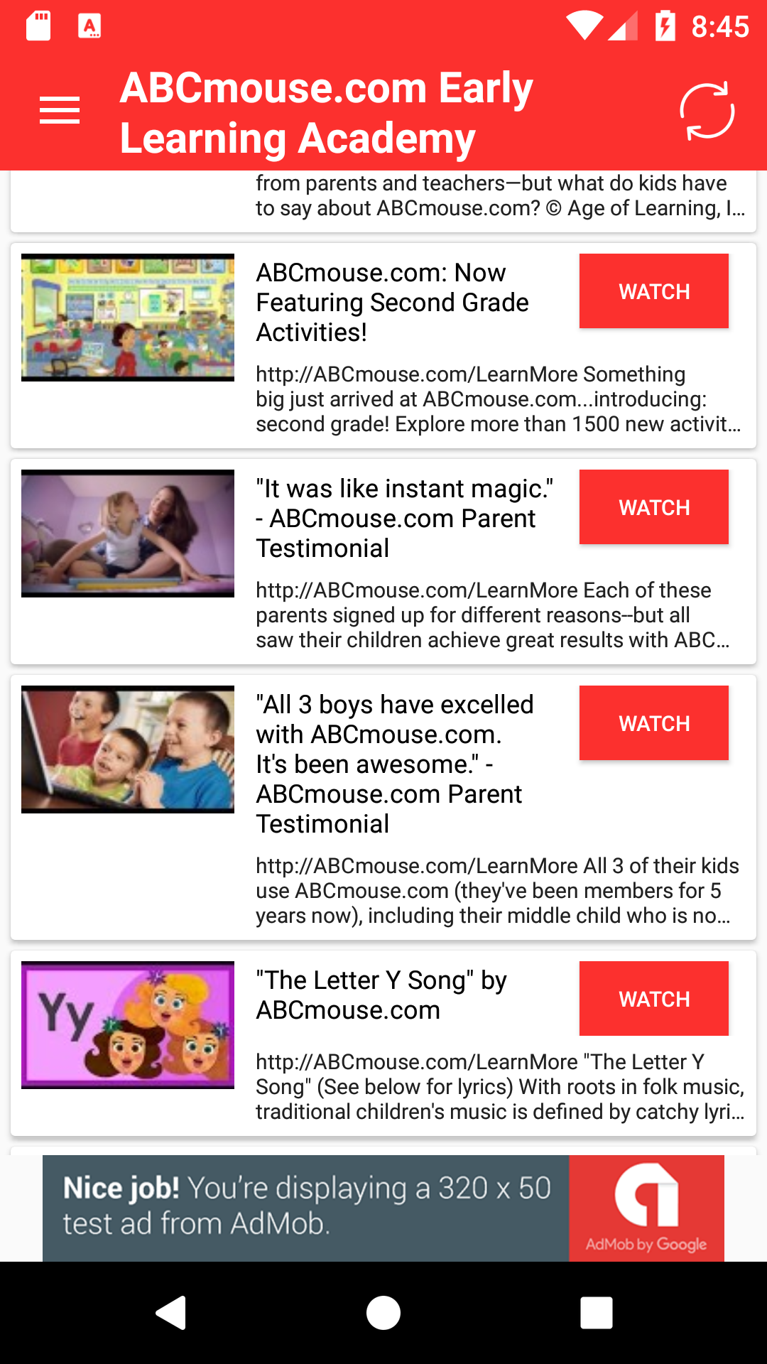 Learning for Kids - Songs and Learning Videos - App on Amazon Appstore