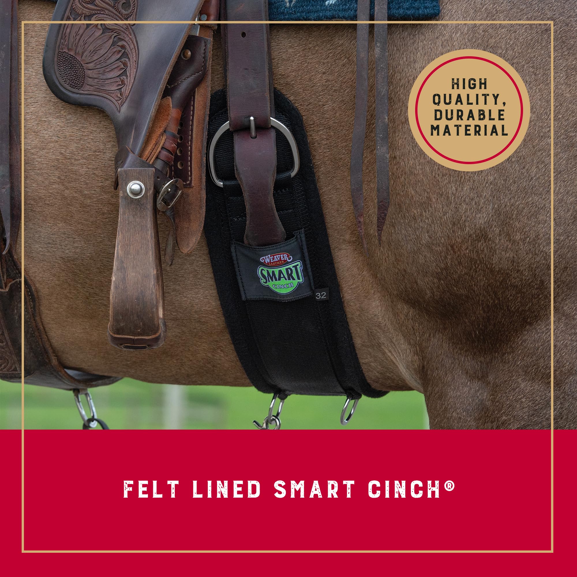 Snapklik.com : Weaver Leather Felt Lined Straight Smart Cinch