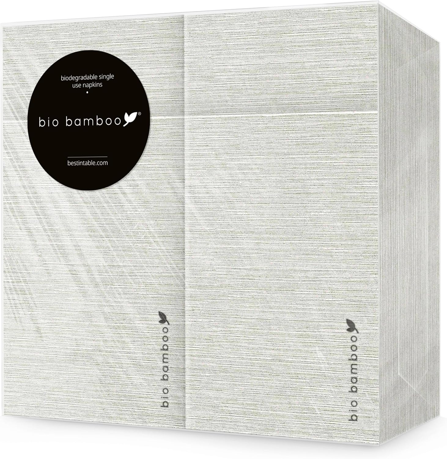 bio bamboo® - Pack of 200 Disposable Napkins Cutlery Tray 40x40 Light ...