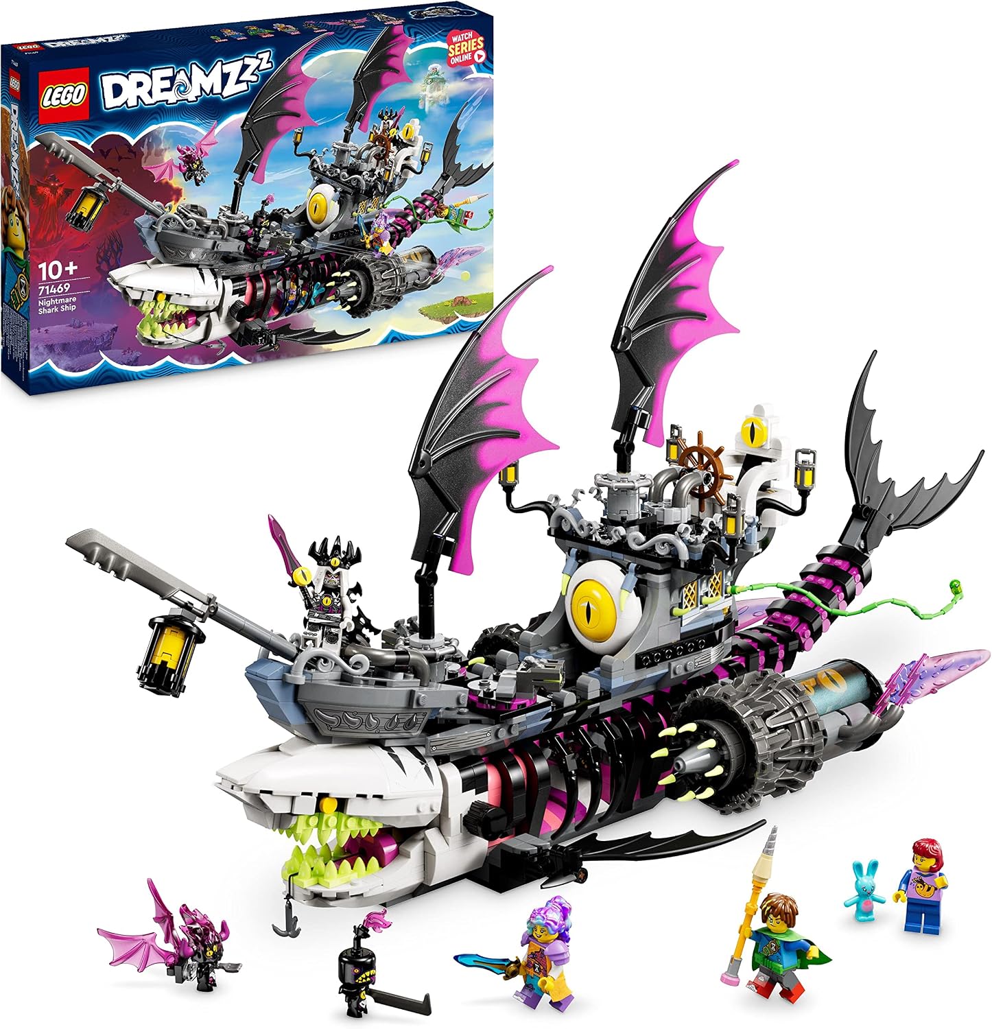 Amazon.com: LEGO 71469 DREAMZzz The Nightmares Shark Ship Build A 2-Way ...